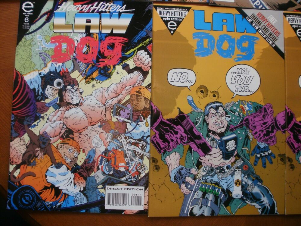 9 Epic Comics Heavy Hitters LAW DOG Comic #1 2 3 5 6 (x2) 8 (x2) 10 ...