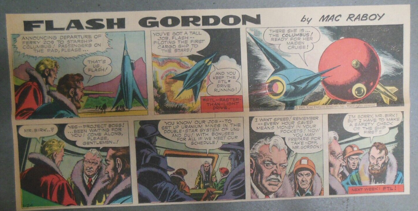 (34) Flash Gordon Sunday Pages by Mac Raboy from 1960 Size: 7.5 x 15 ...