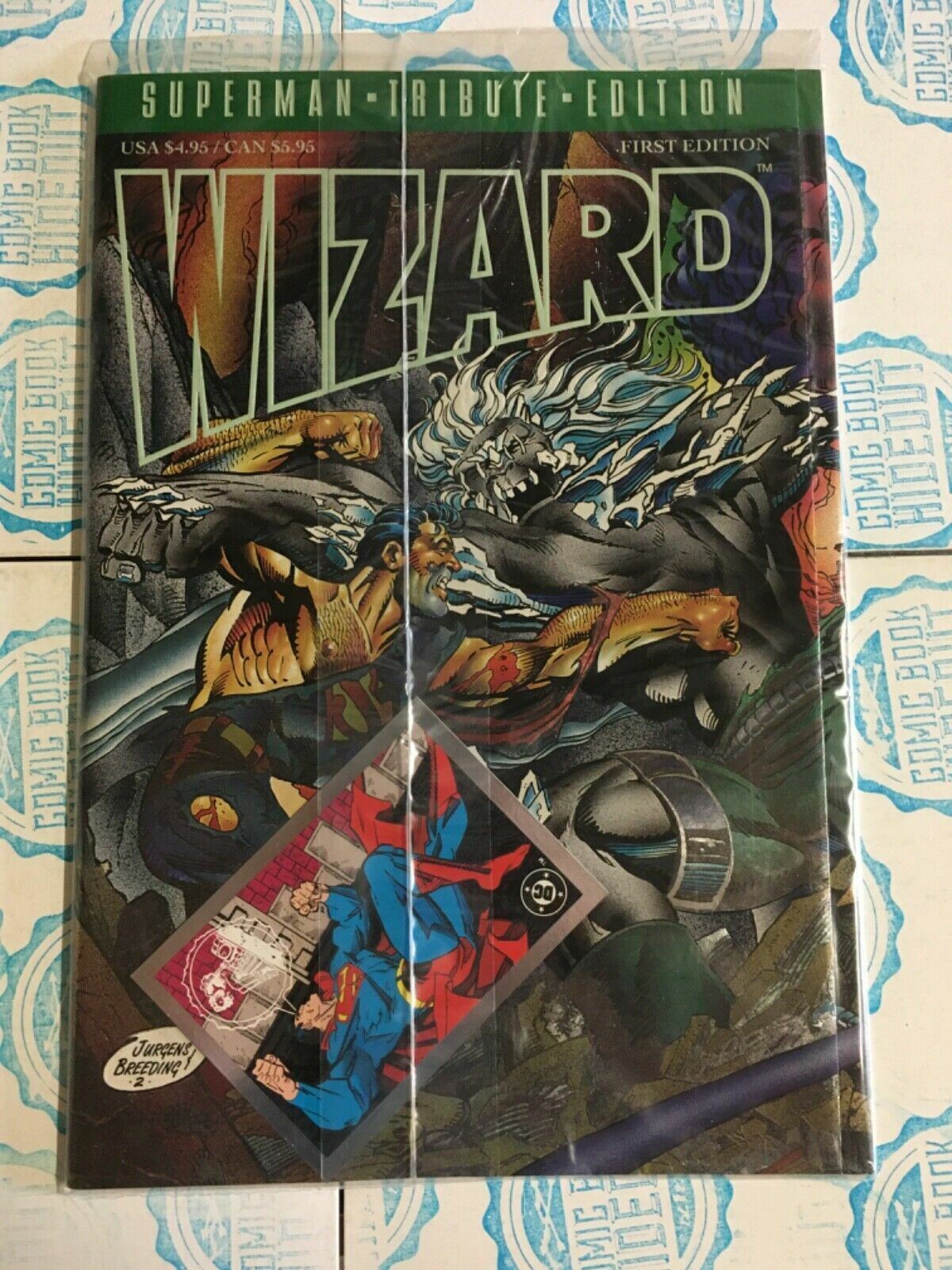 Wizard Superman Tribute Edition Sealed with Superman Collectors Card ...
