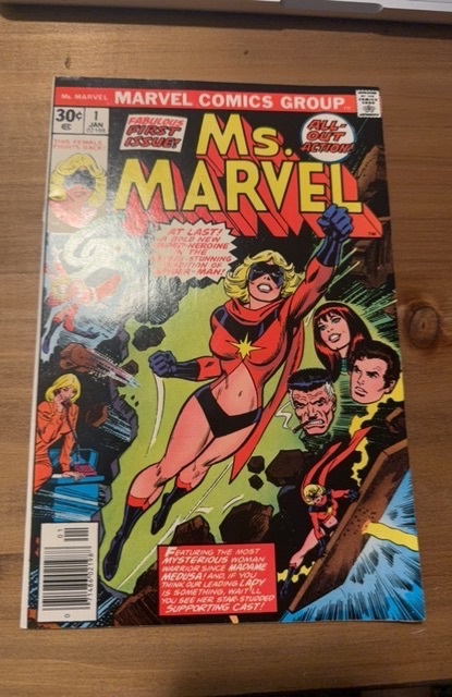 Ms. Marvel #1 (1977) 1st app of miss marvel newstand carol danvers ...