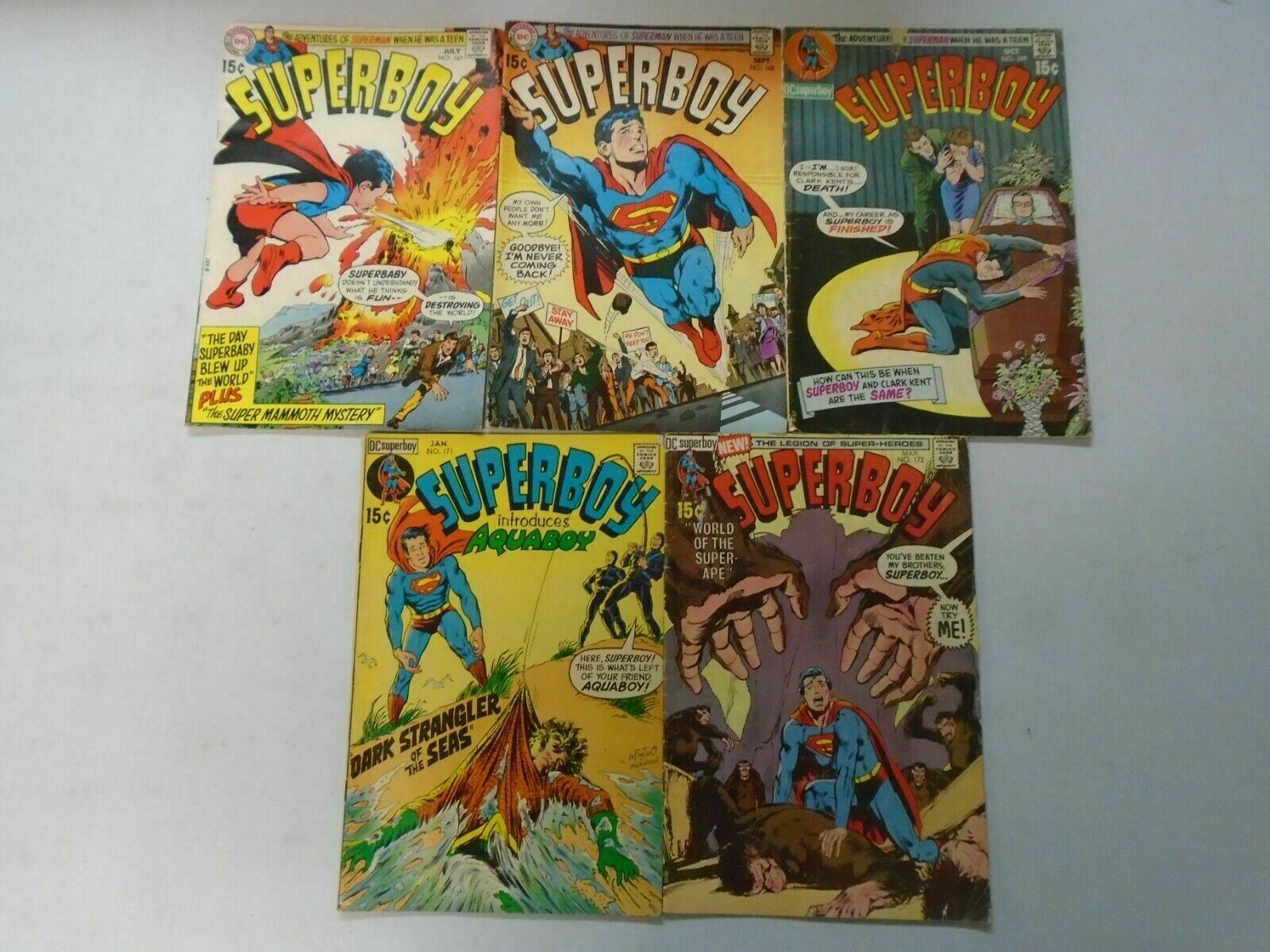 Superboy lot 17 different 15c covers from #158-176 avg 4.0 VG (1969-71 ...