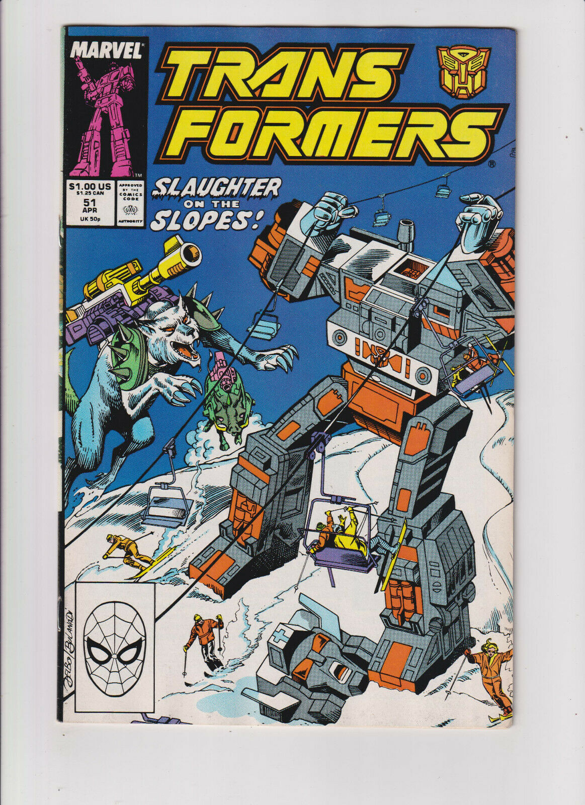 Transformers Marvel Comics #51 VF+ 8.5 Optimus Prime Decepticons ...