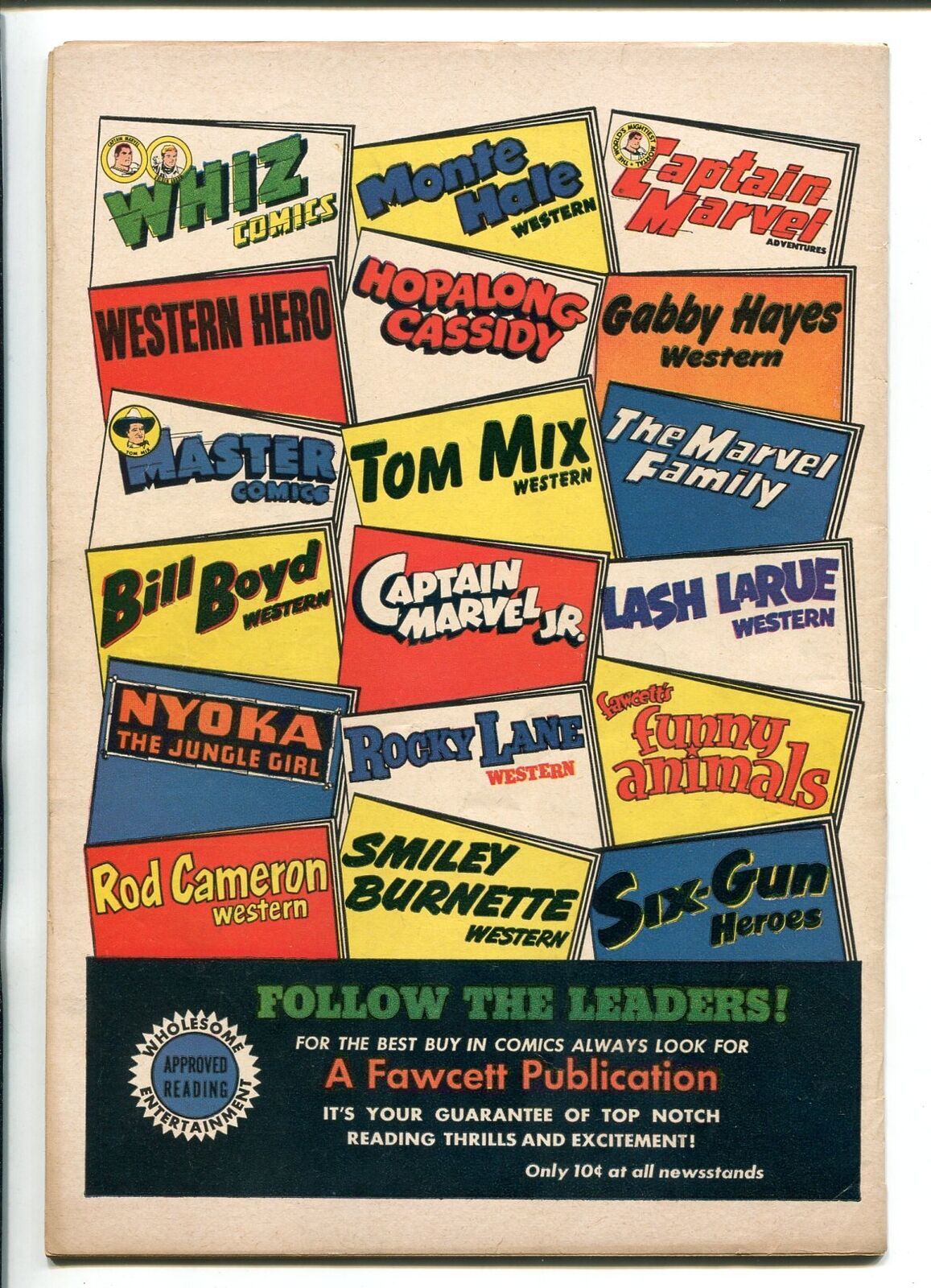 Six-Gun Heroes #1 1950-Fawcett-Hopalong Cassidy-Rocky Lane-Smiley ...