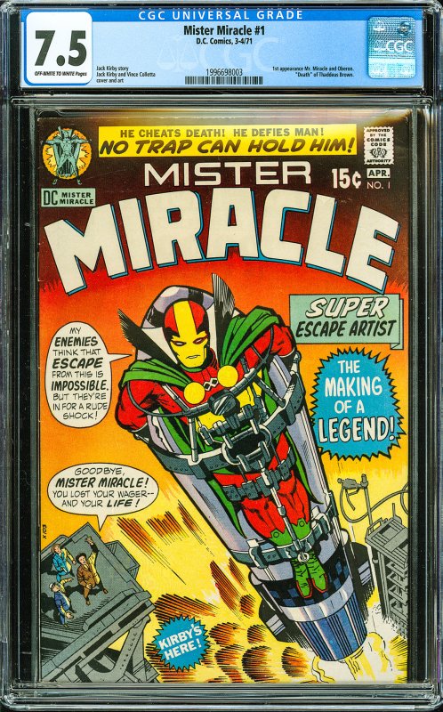 Mister Miracle #1 (1971) CGC Graded 7.5 - 1st Appearance Mr. Miracle ...