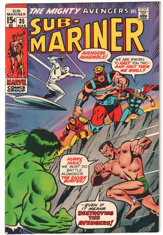 Sub-Mariner #35 (1971) Defenders, Avengers, Silver Surfer | Comic Books - Bronze Age, Marvel ...