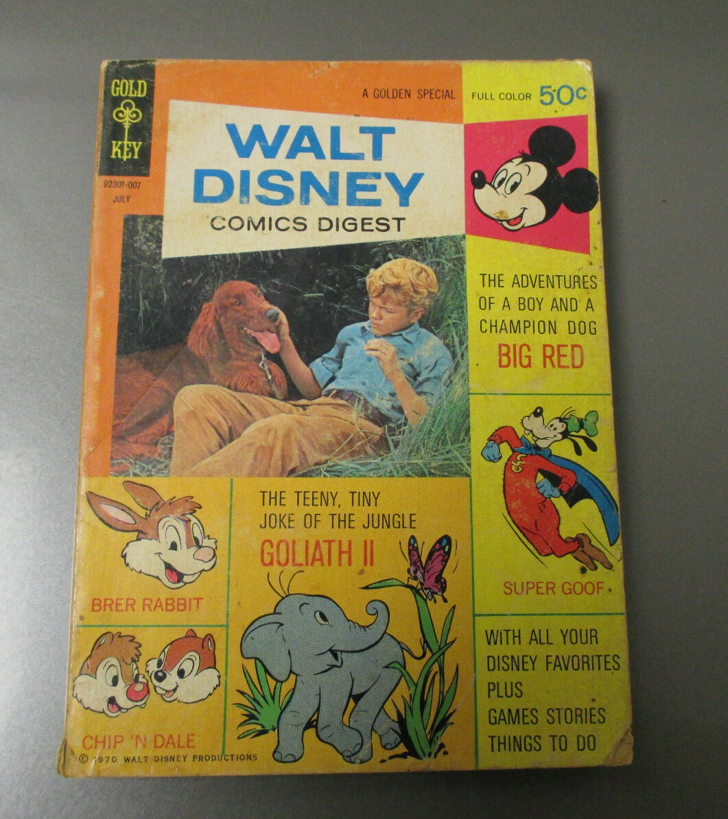 1970 Walt Disney Comic Digest 23 Vg Mickey Mouse Donald Duck Gold Key Comic Books Bronze