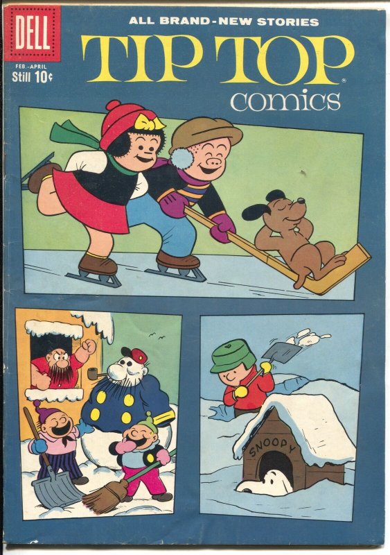 Tip Top #220 1960-Dell-Peanuts-Charlie Brown-Snoopy-Nancy Capt & Kids ...