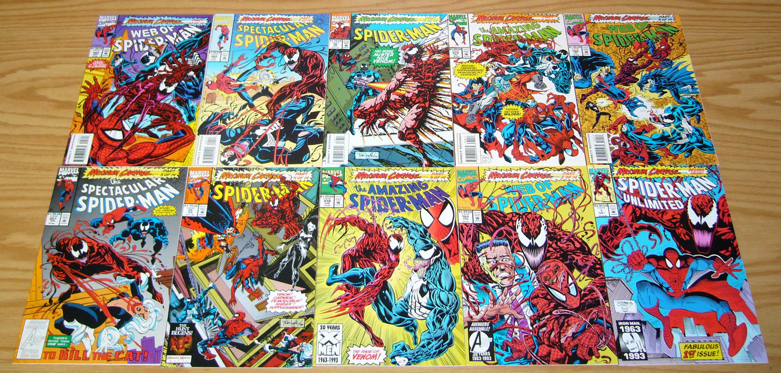 Spider-Man: Maximum Carnage #1-14 VF/NM complete story VENOM marvel ...