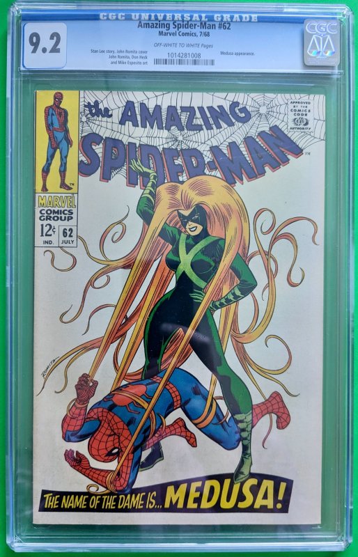 The Amazing Spider-Man #62 (1968) CGC 9.2 | Comic Books - Silver Age ...