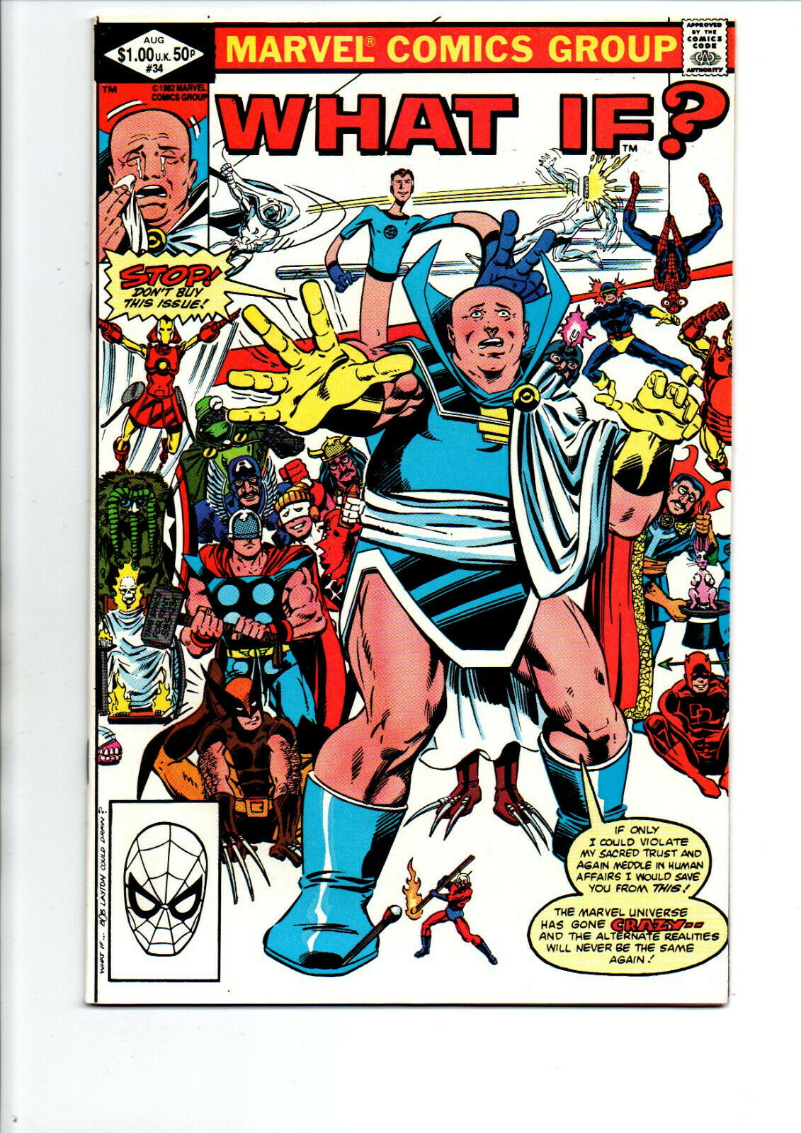 What If #34 - 1st Obnoxio the Clown - Yellow Hulk - Watcher - 1982 - VF ...