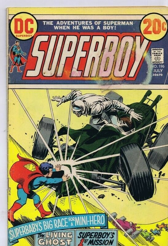 Superboy #196 ORIGINAL Vintage 1973 DC Comics | Comic Books - Bronze ...