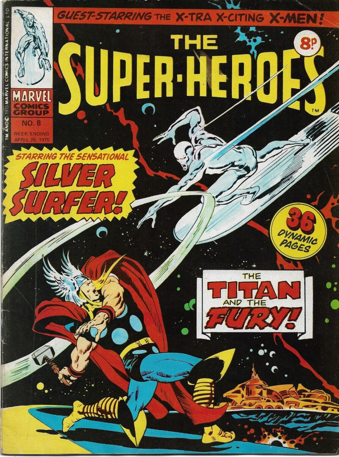 The Super-Heroes#8 VG+ 1975 British Marvel Bronze AGE Magazine ...