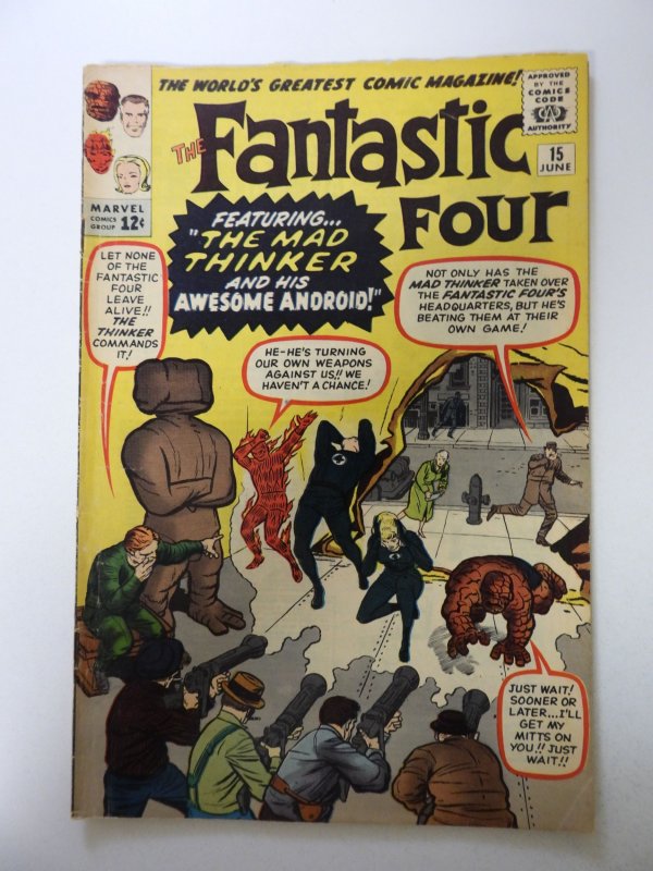 Fantastic Four #15 (1963) 1st appearance of The Mad Thinker FN ...