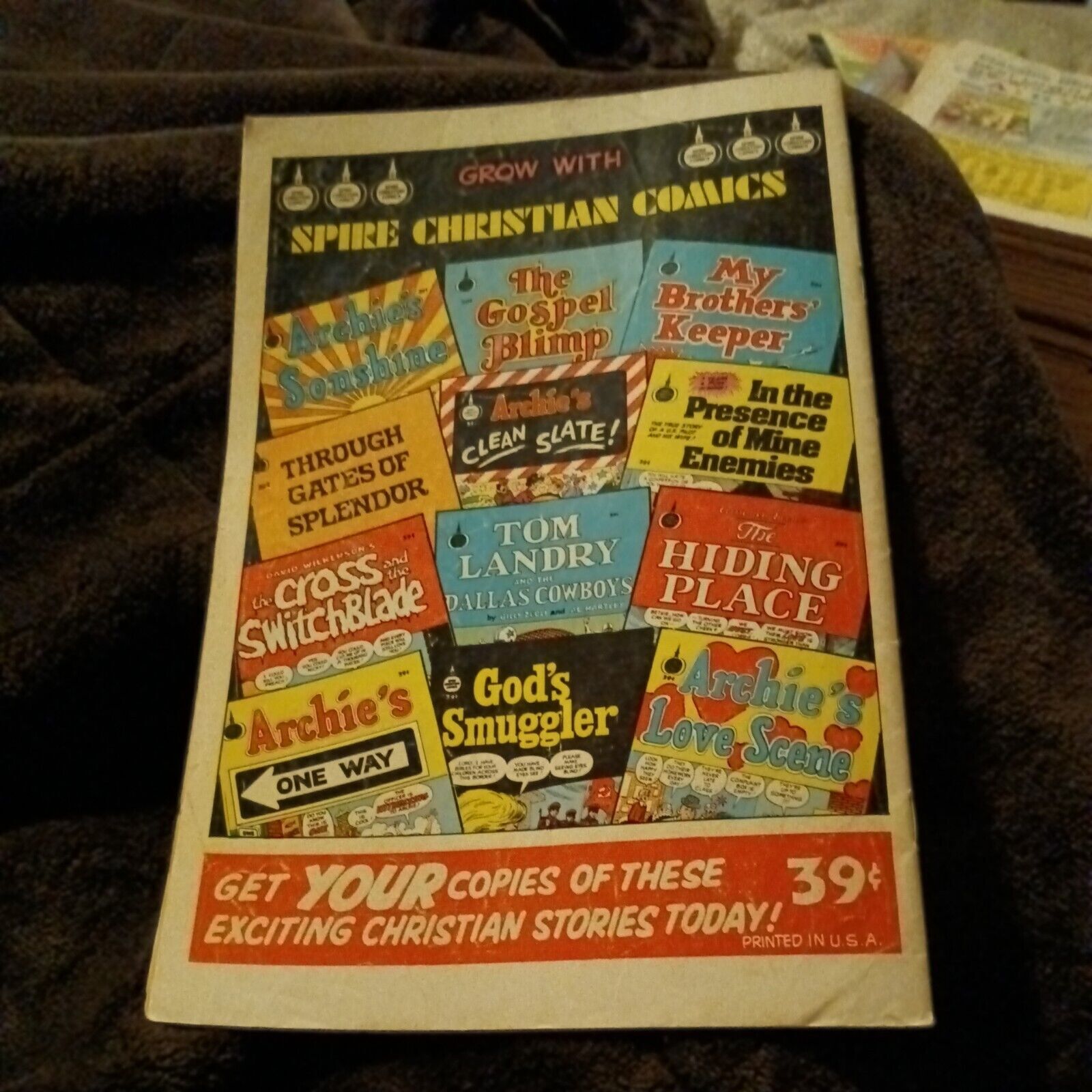 Spire Christian Comic Lot Archie's Clean Slate, Barney Bear Lost And ...