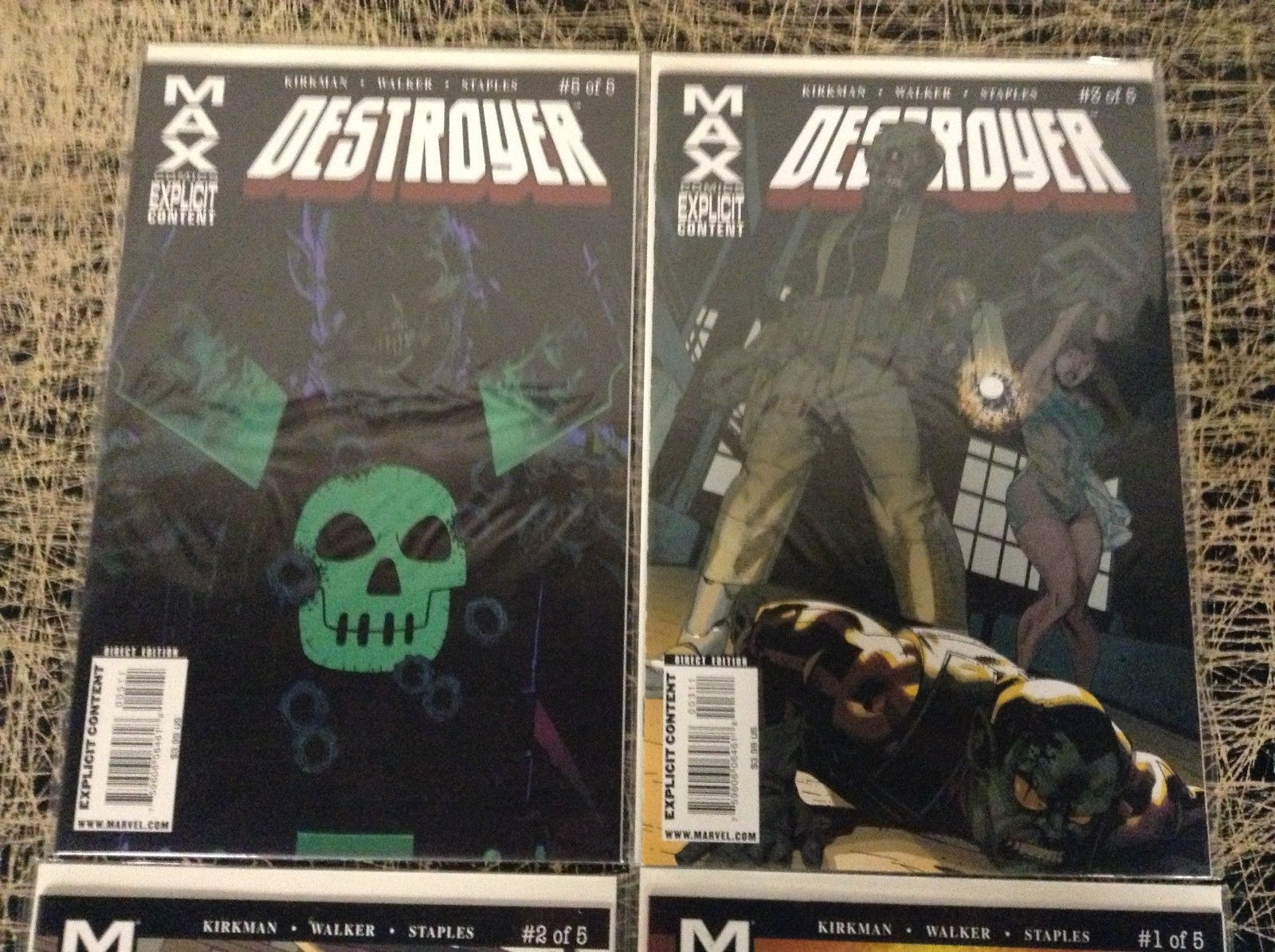 Lot Of 4 Destroyer Marvel Max Comic Books # 1 2 3 5 Kirkman Walker ...