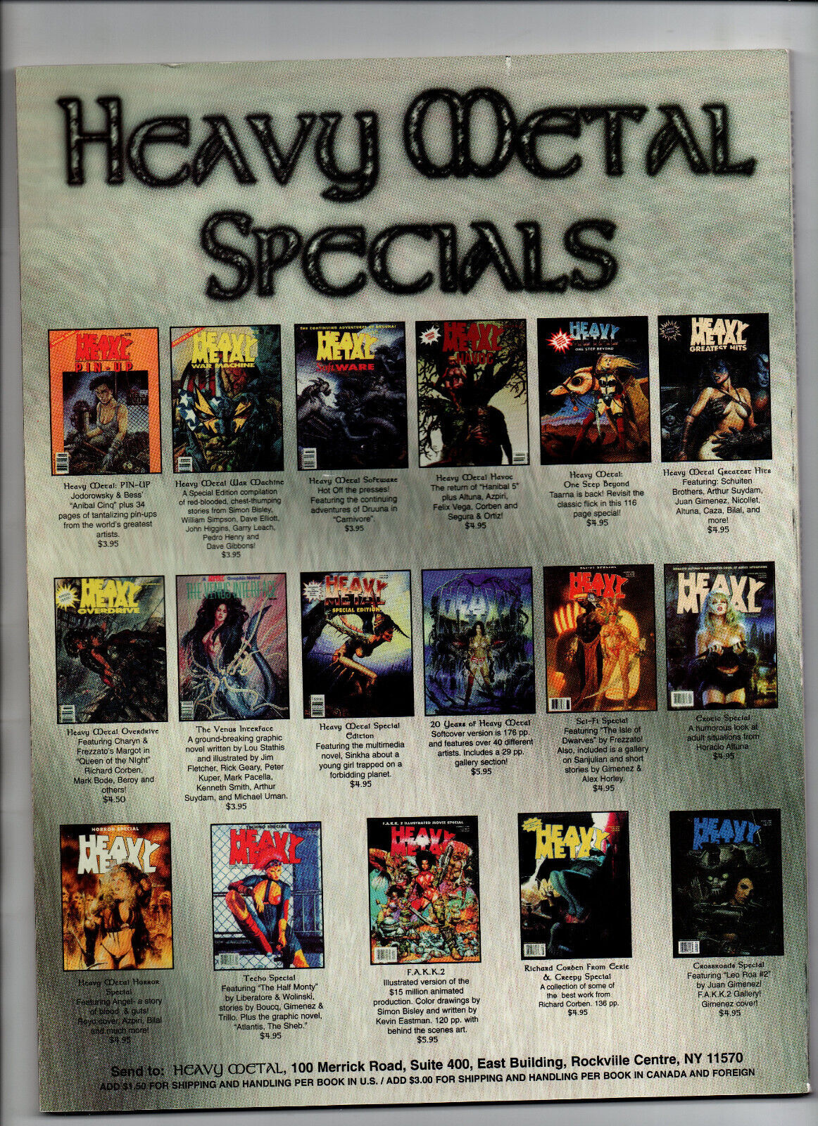 Heavy Metal Magazine vol. 14 #2 Summer 2000 - *NO CD* - Royo - Julie ...