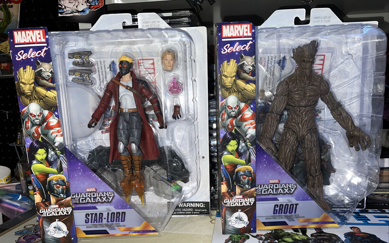Groot & Starlord Marvel Select Special Ed Disney Store | Comic ...