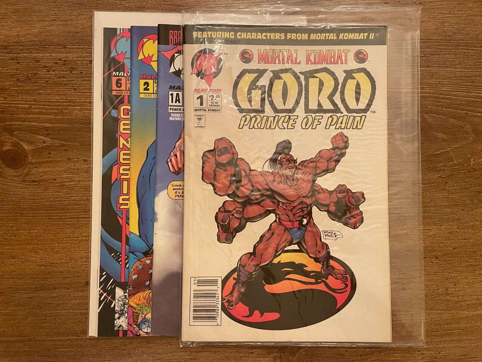4 Malibu Comics Goro # 1 + Power Glory #1 + Dead Clown # 2 + Man Of War ...