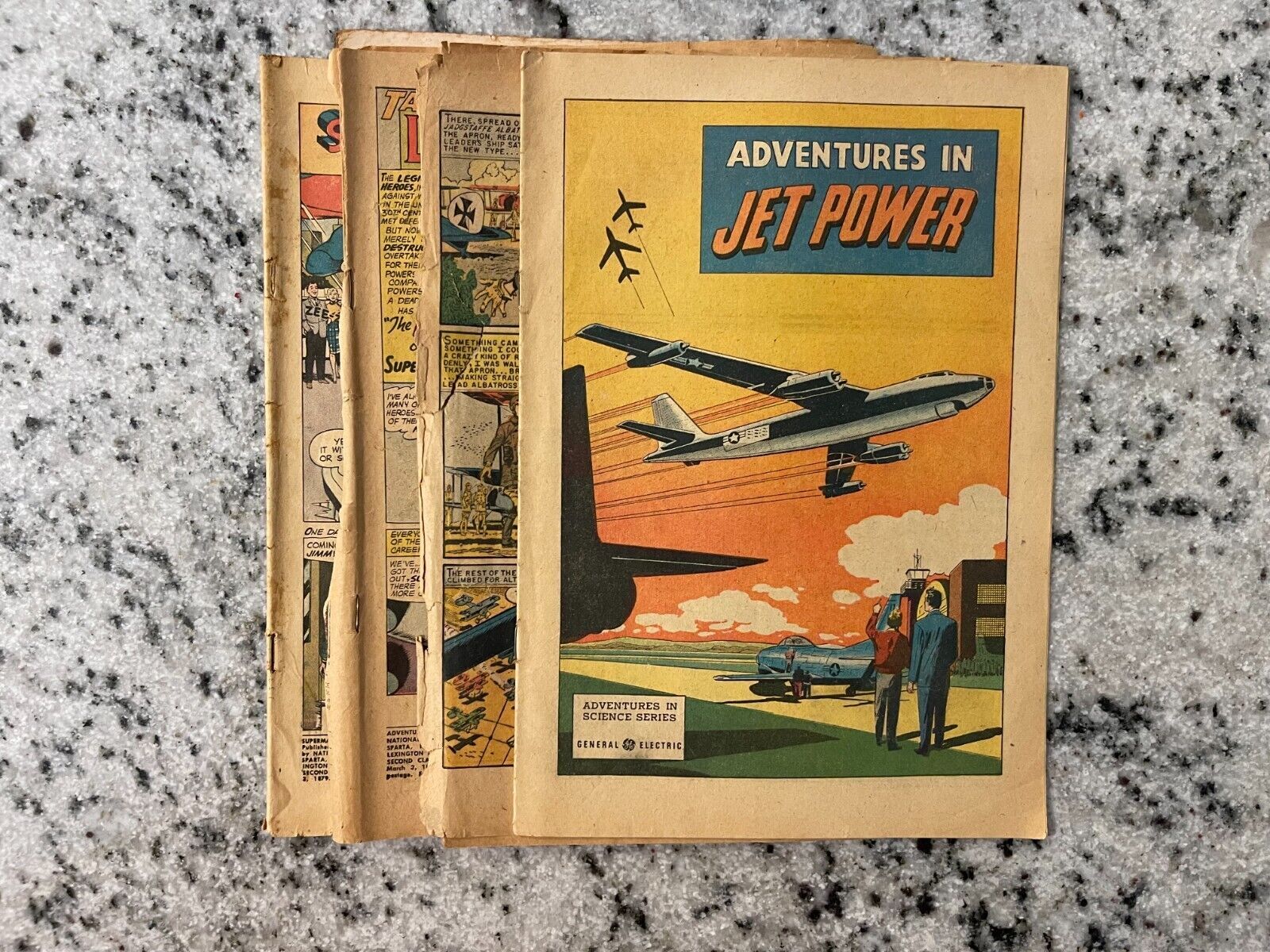 4 Coverless Comics Great For Art Projects Jet Power GE DC Superman ...