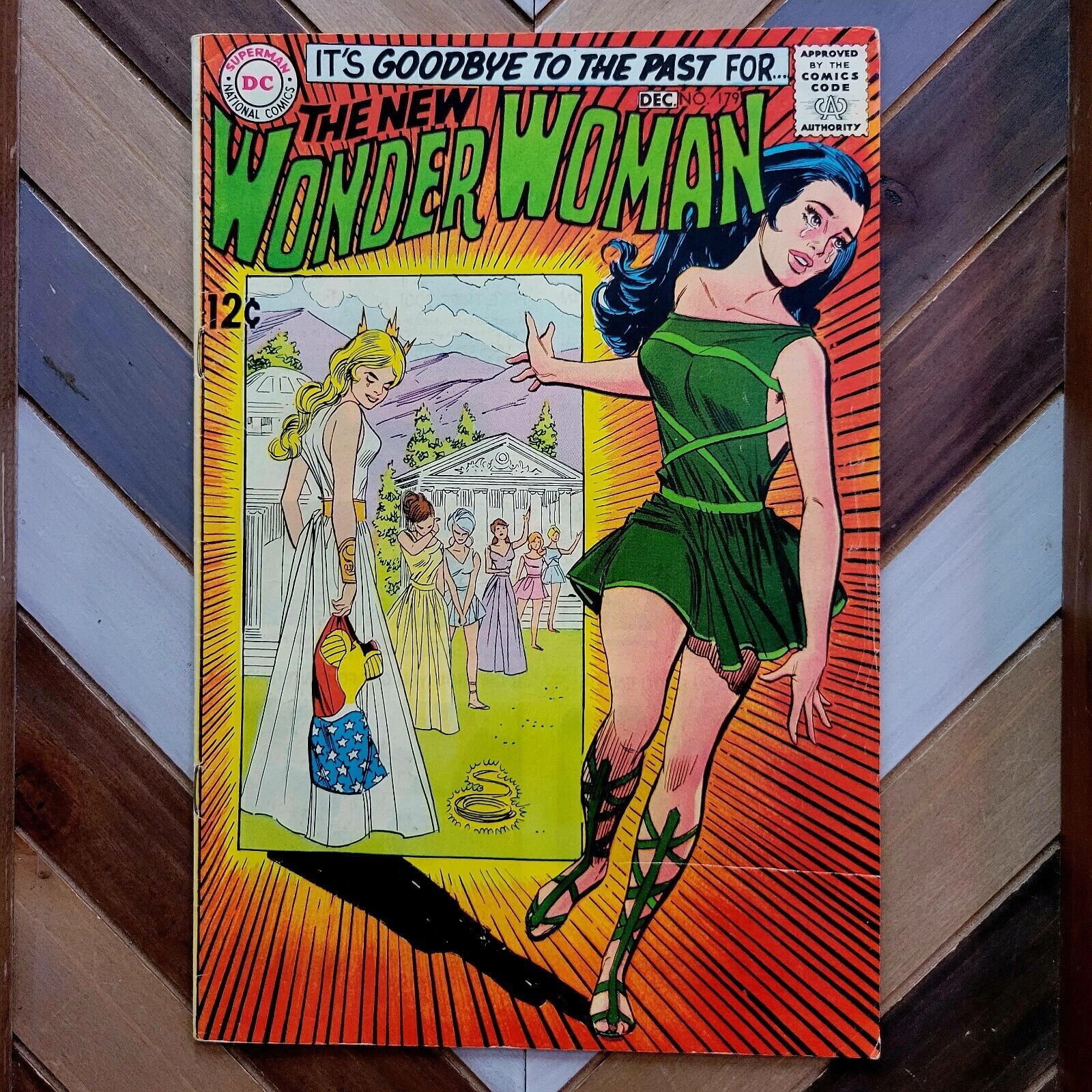 WONDER WOMAN #179 FN- (DC 1968) Classic Cover, New Logo. 1st I-Ching ...