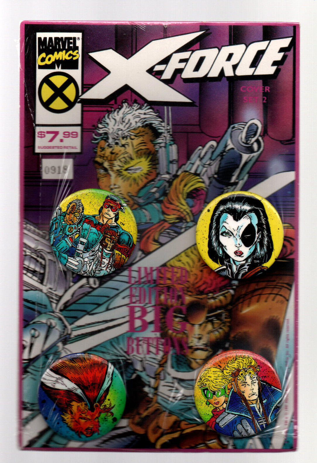 X-Force Limited Edition Big Button Set -Sealed- Domino - Cable - Boom ...
