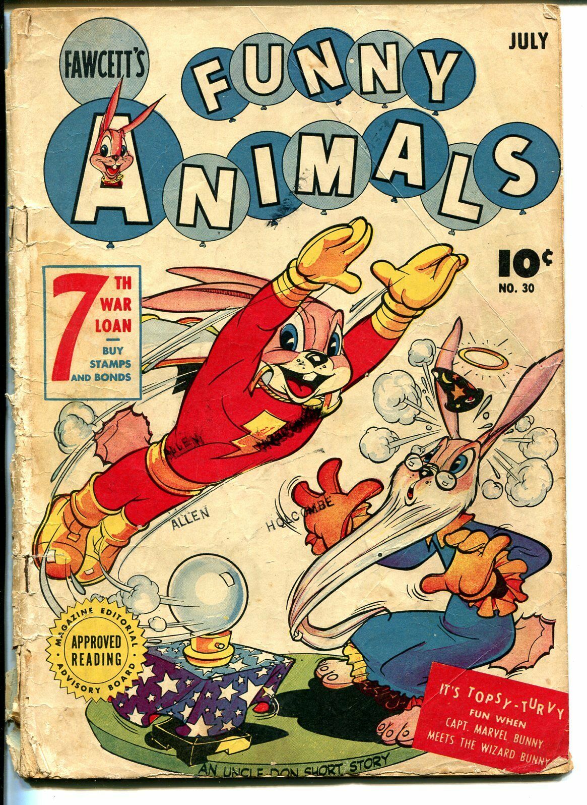 Fawcett's Funny Animals #30 1945-Capt Marvel Bunny-Wizard Bunny-P ...