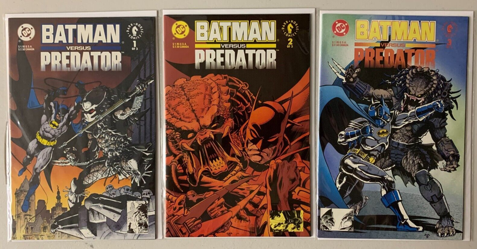 Batman vs. Predator set #1 C, 2 B, 3 B DC 1st Series 6.0 FN (1991-92 ...