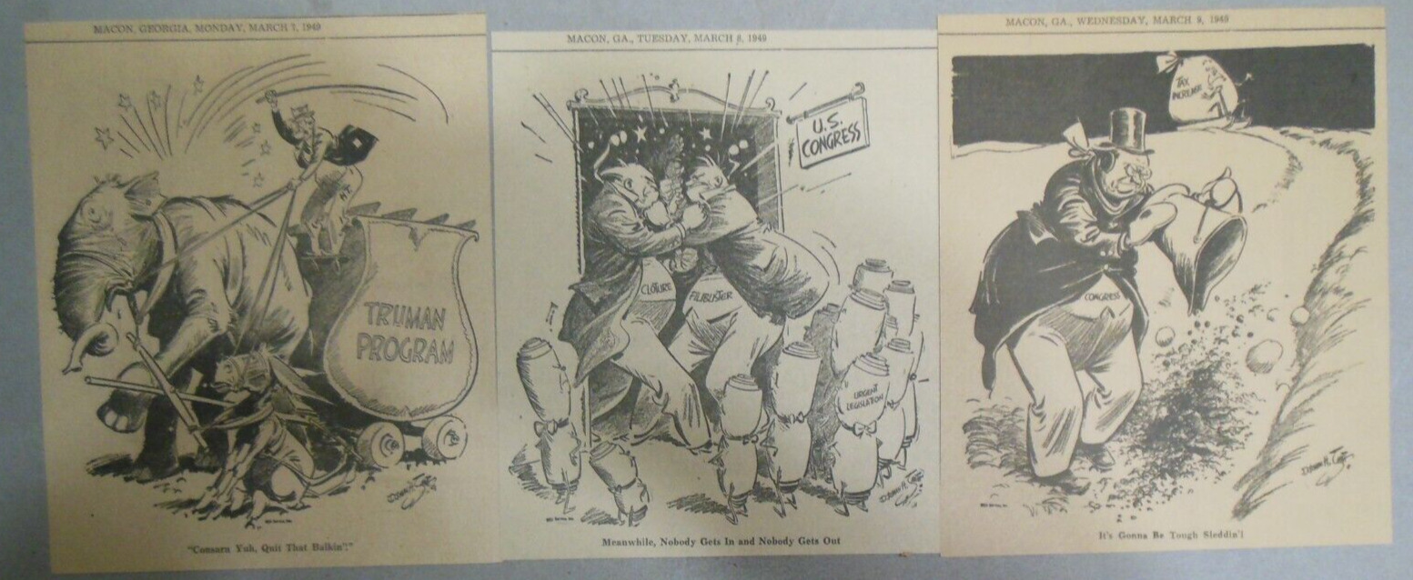(41) "Editorial Cartoons" by Dorman H Smith from 3-4/1949 Size: 6 x 7 ...