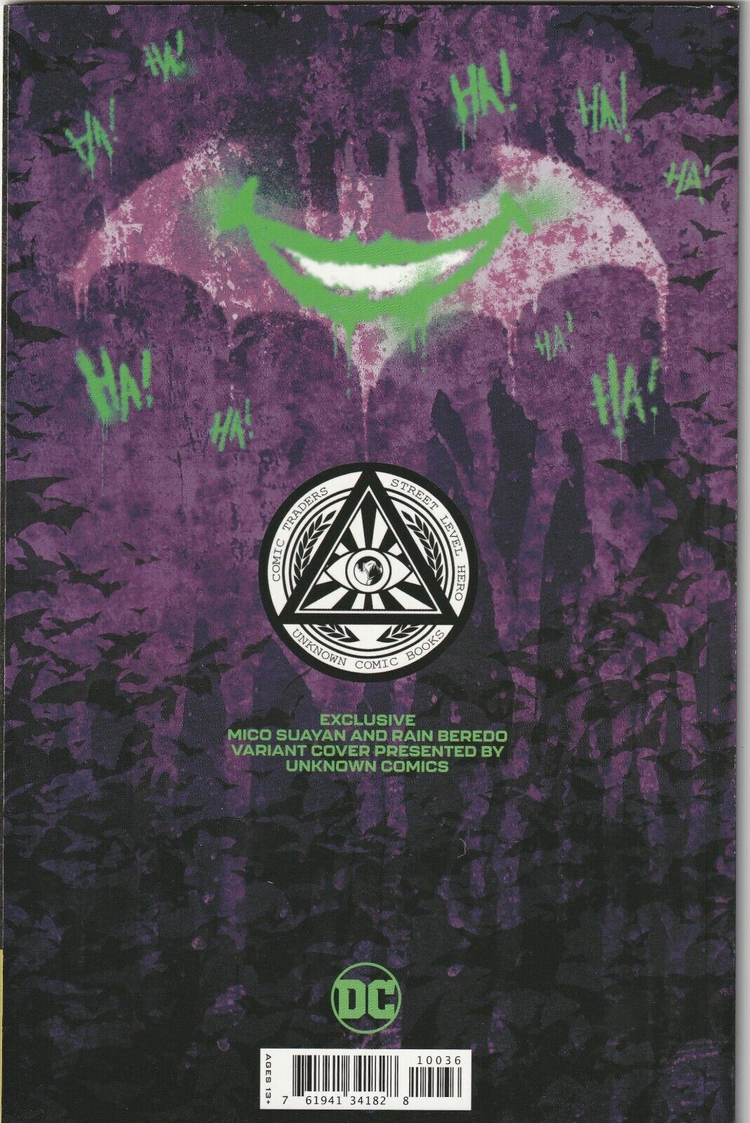 Batman # 100 Unknown Comics Mico Suayan Variant Cover NM DC Joker War ...
