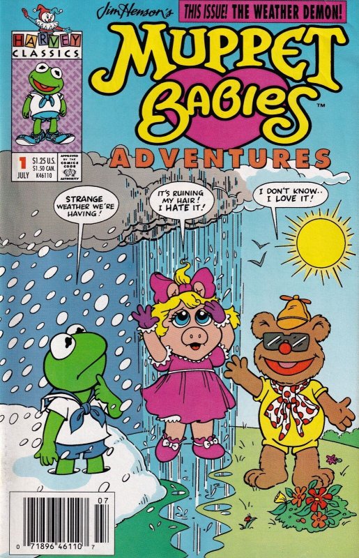 Muppet Babies Adventures #1 Newsstand Cover (1992) Harvey Comics ...