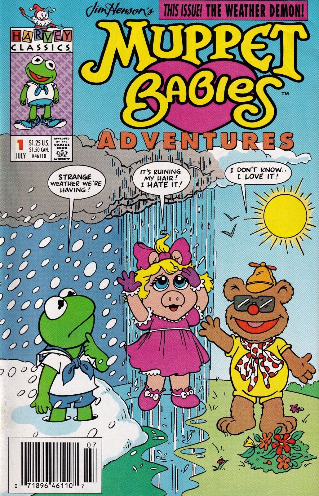 Muppet Babies Adventures #1 Newsstand Cover (1992) Harvey Comics ...