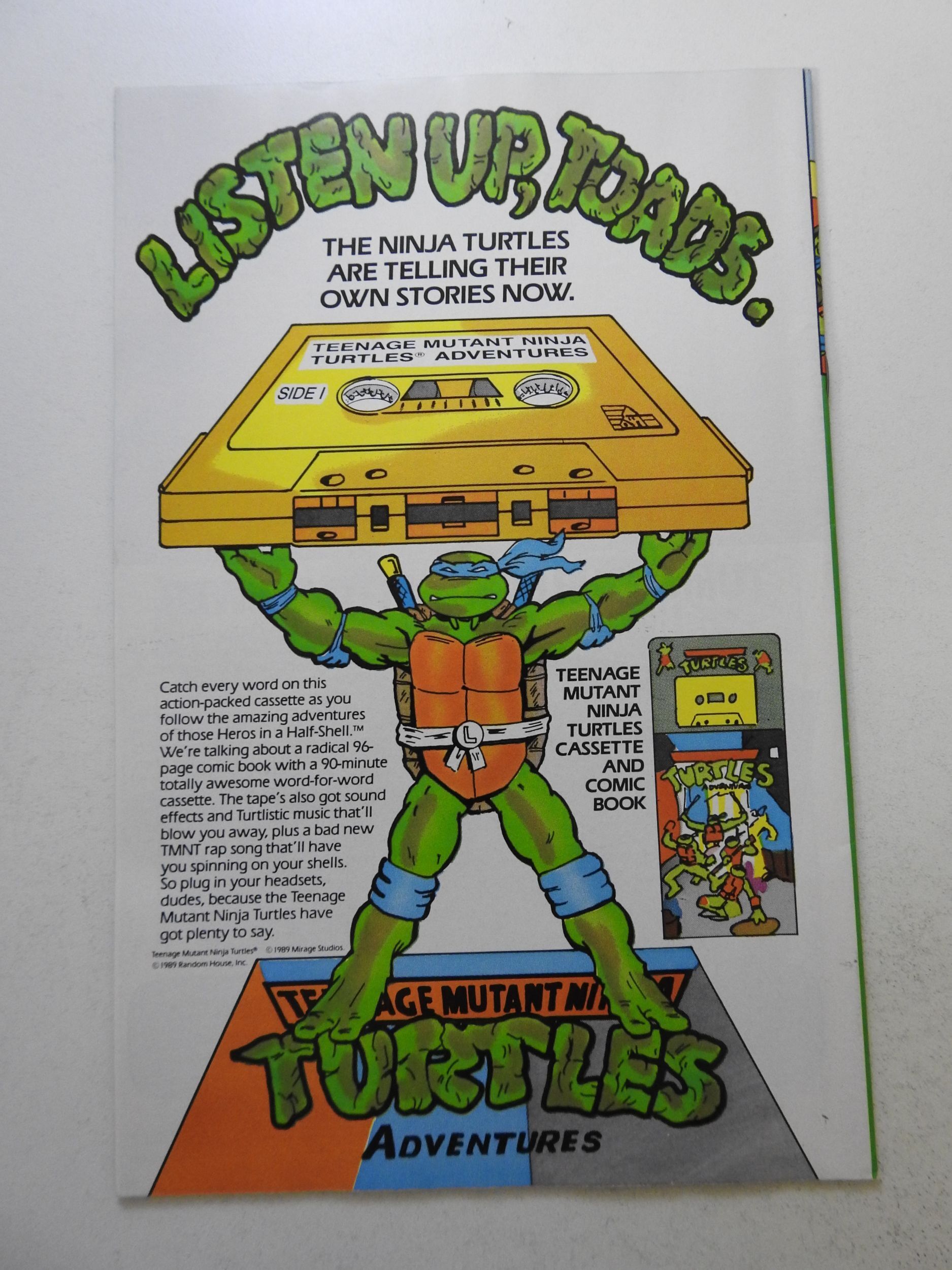 Teenage Mutant Ninja Turtles Adventures #3 (1989) Signed X4+Remark!! NM ...