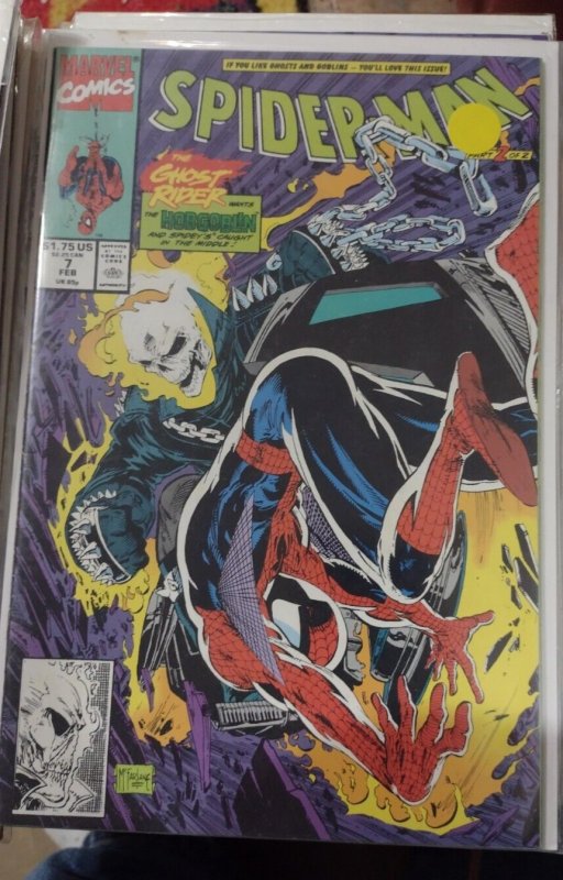 SPIDER-MAN # 7 MARVEL 1991 MCFARLANE hobgoblin vs ghost rider | Comic ...