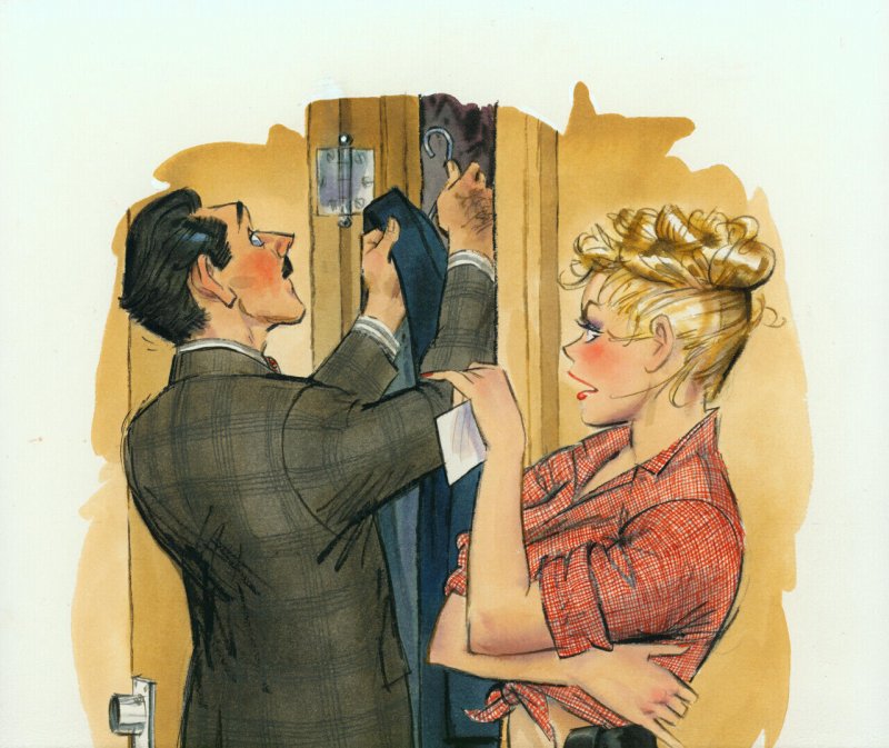 Doug Sneyd Signed & Finished Original Art ~ Playboy Cartoon Gag ...