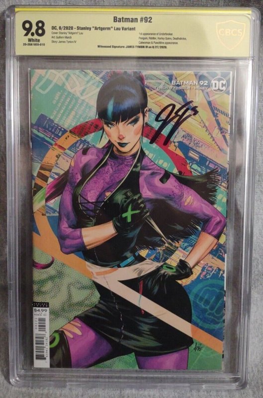 Batman 92 CBCS 9.8 Signed James Tynion IV- Punchline Artherm Variant ...