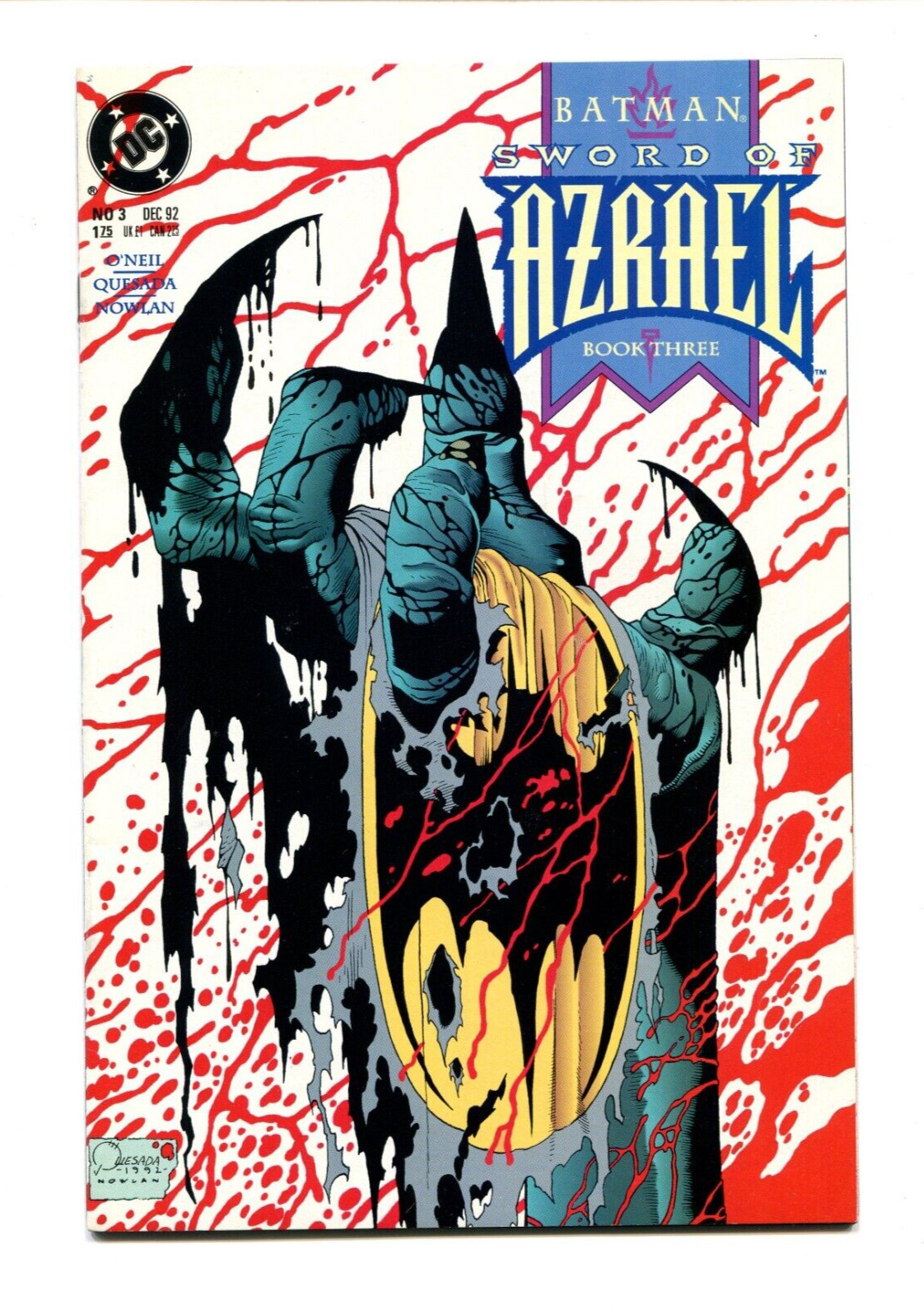 Batman: Sword of Azrael #3 - Joe Quesada / Kevin Nowlan (7.5/8.0) 1992 ...