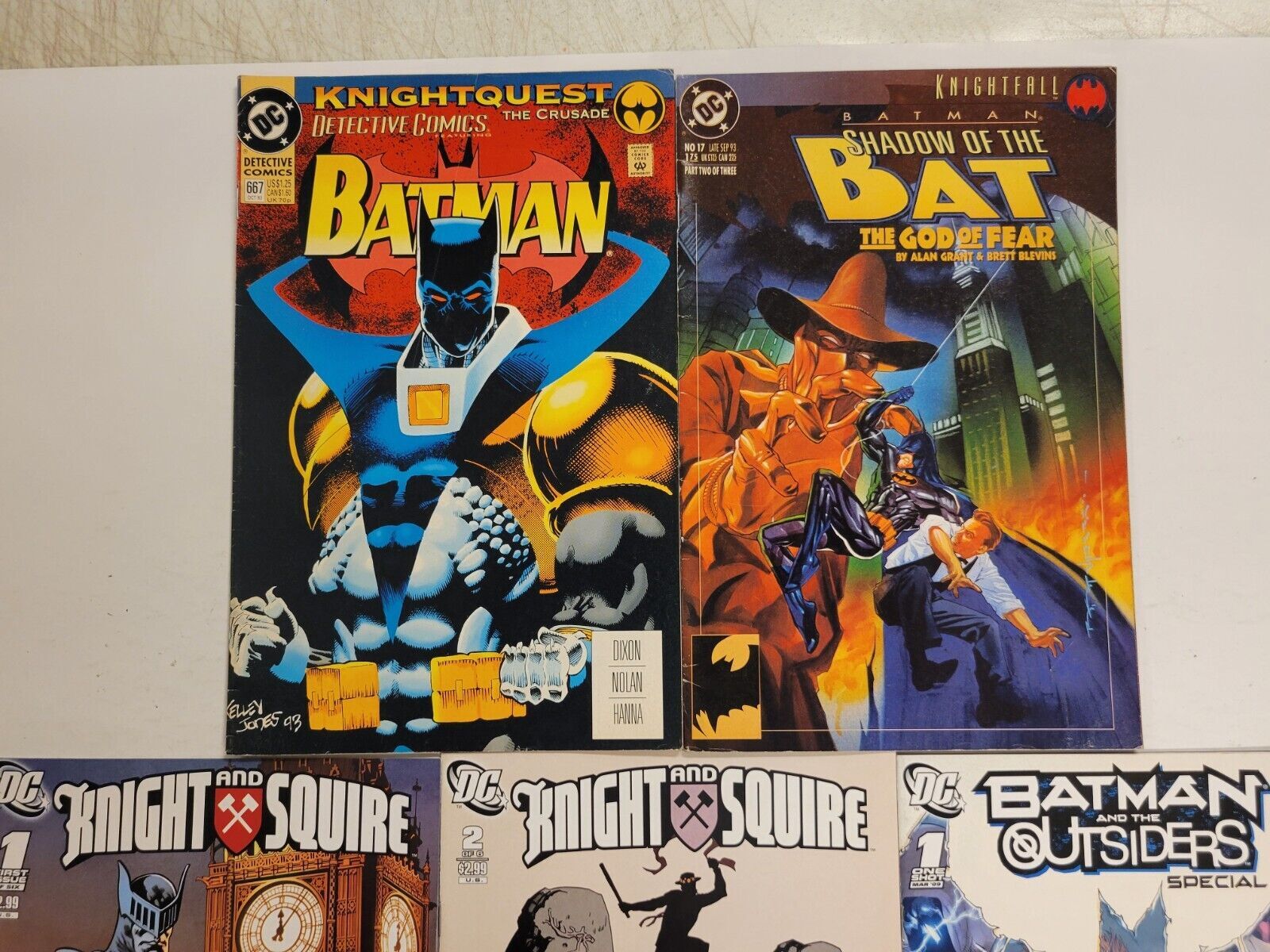 5 DC Comics #667 Batman + #1 2 Knight Squire + #17 Shadow Bat #1 ...