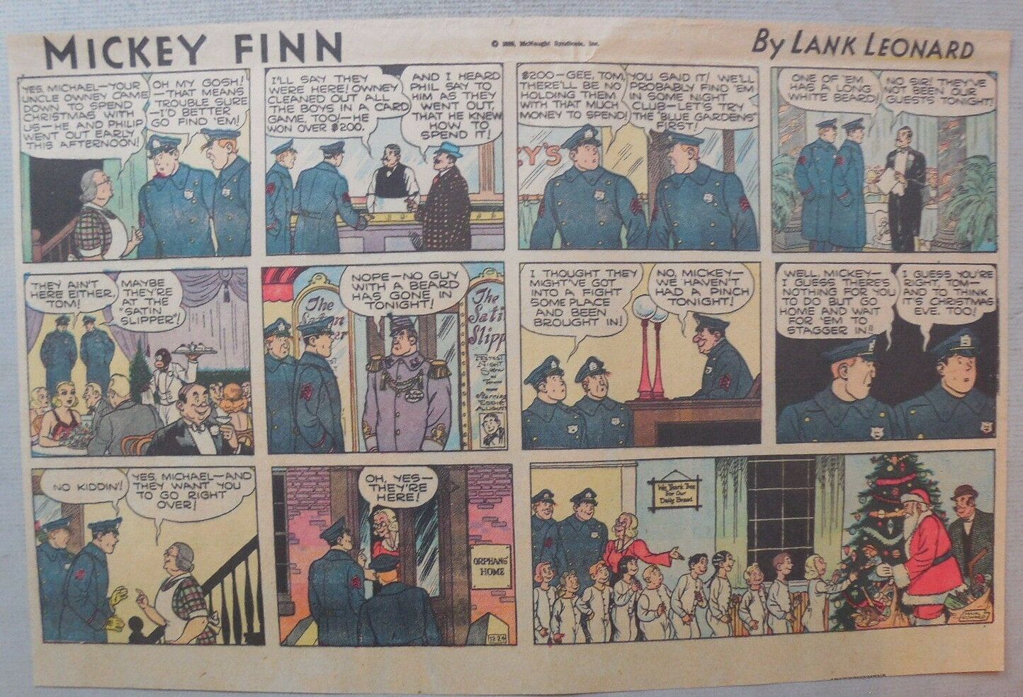 (40) Mickey Finn Sunday Pages by Lank Leonard from 1939 Half Page Size ...