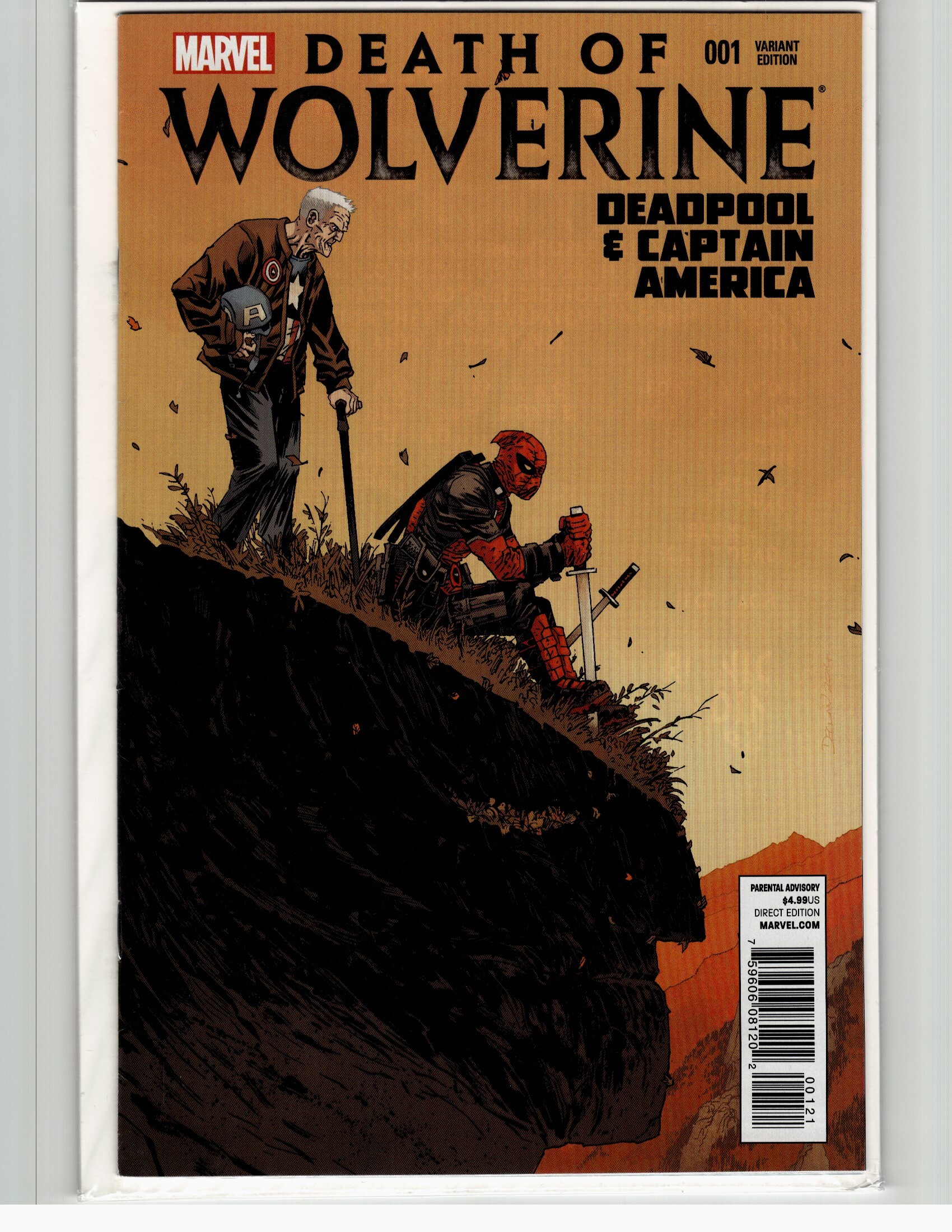 Death of Wolverine: Deadpool & Captain America Variant Cover (2014 ...