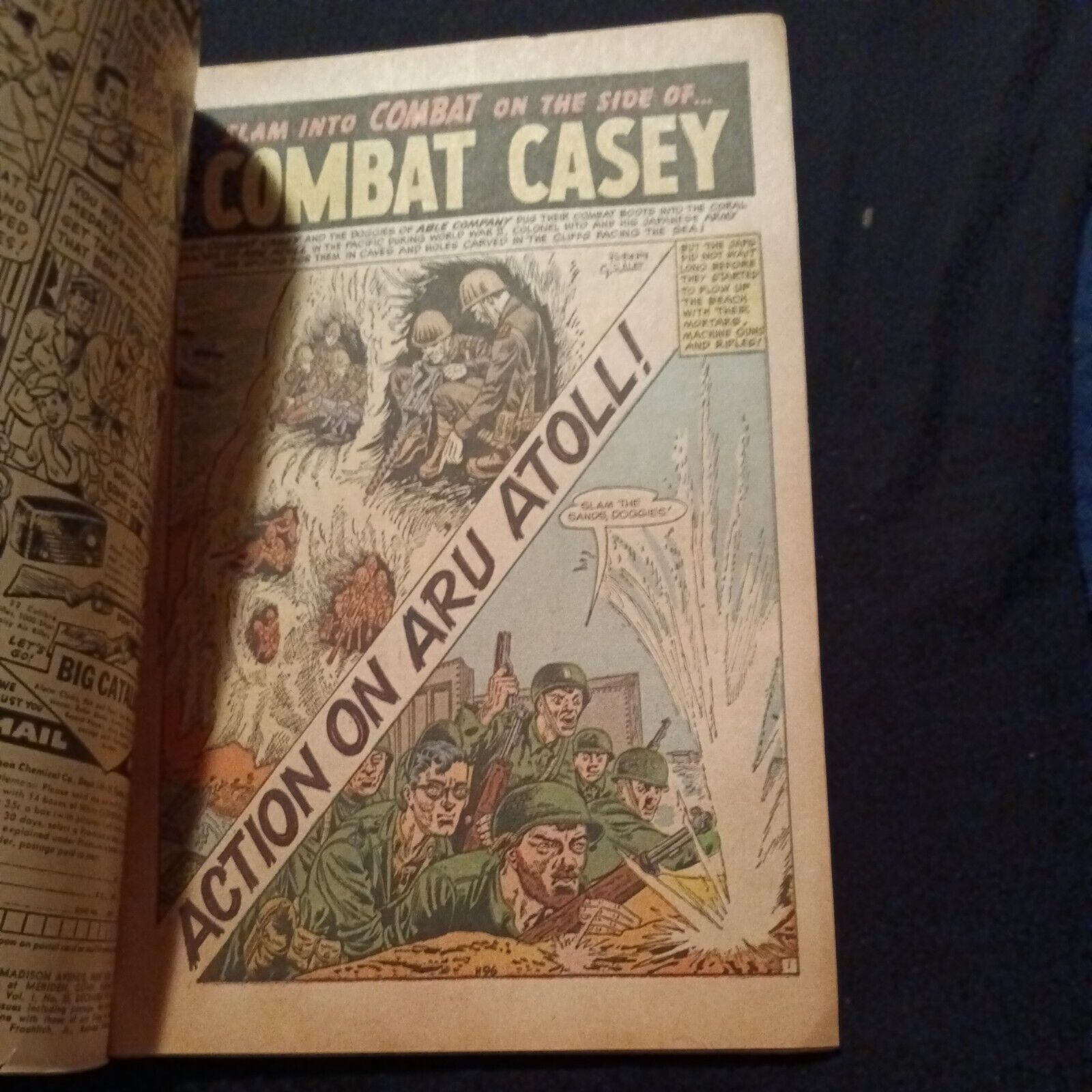 COMBAT CASEY #25 MANEELY ATLAS comics 1955 golden age premarvel WAR ART ...