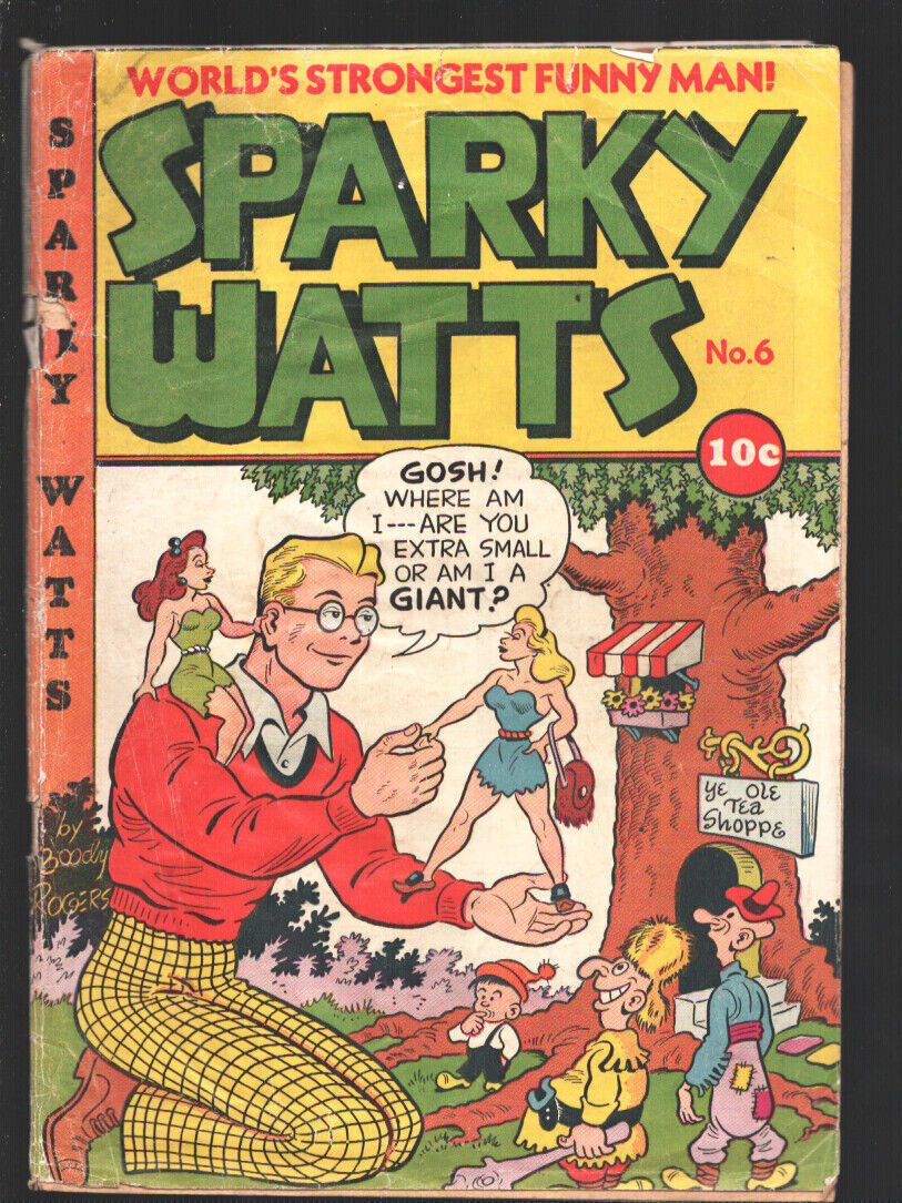 Sparky Watts #6 1947-Boody Rogers art-scifi-Human Torch Swipe-spicy ...