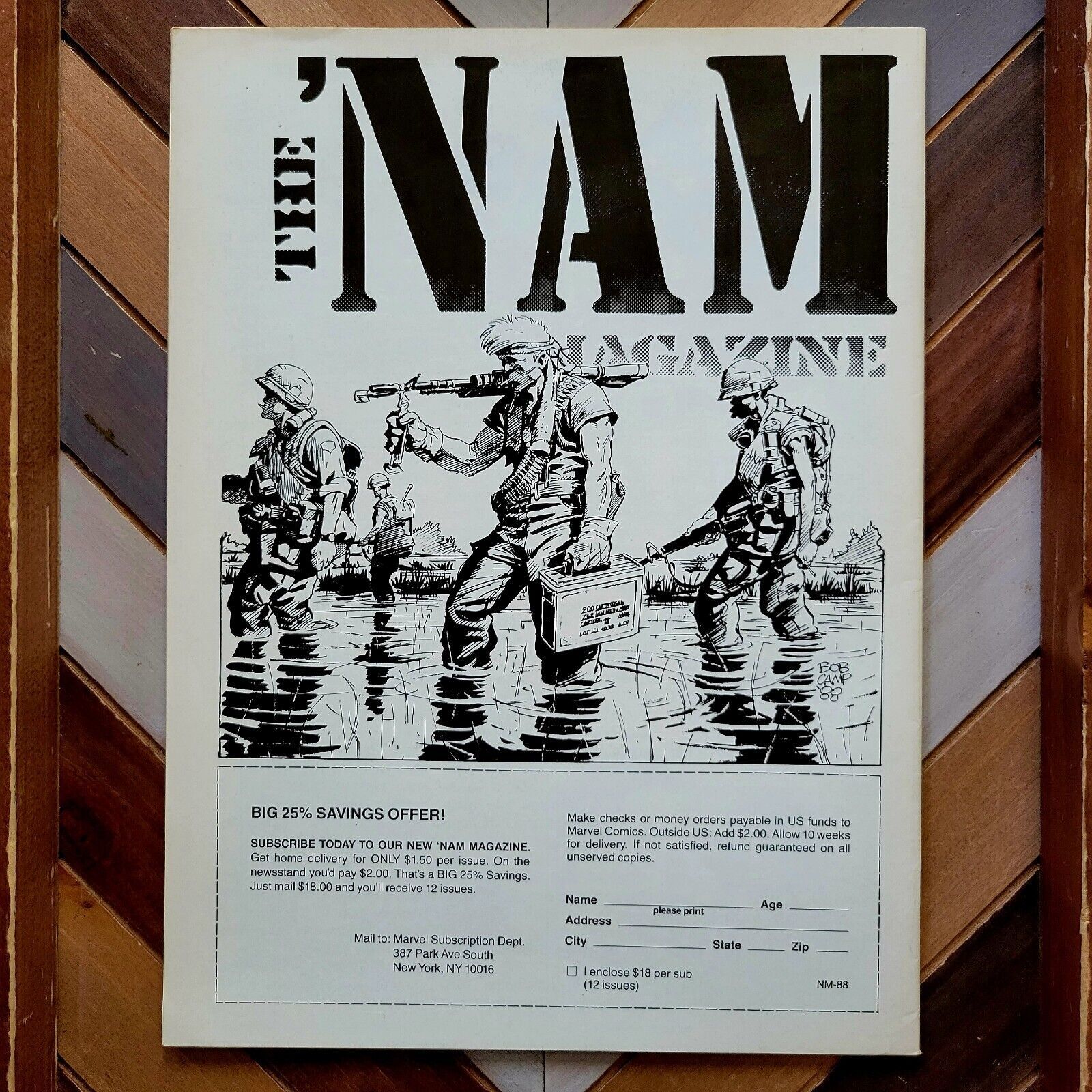 THE 'NAM MAGAZINE #2 & 3 VF (Marvel 1988) M.Golden Covers/Custom Bundle ...