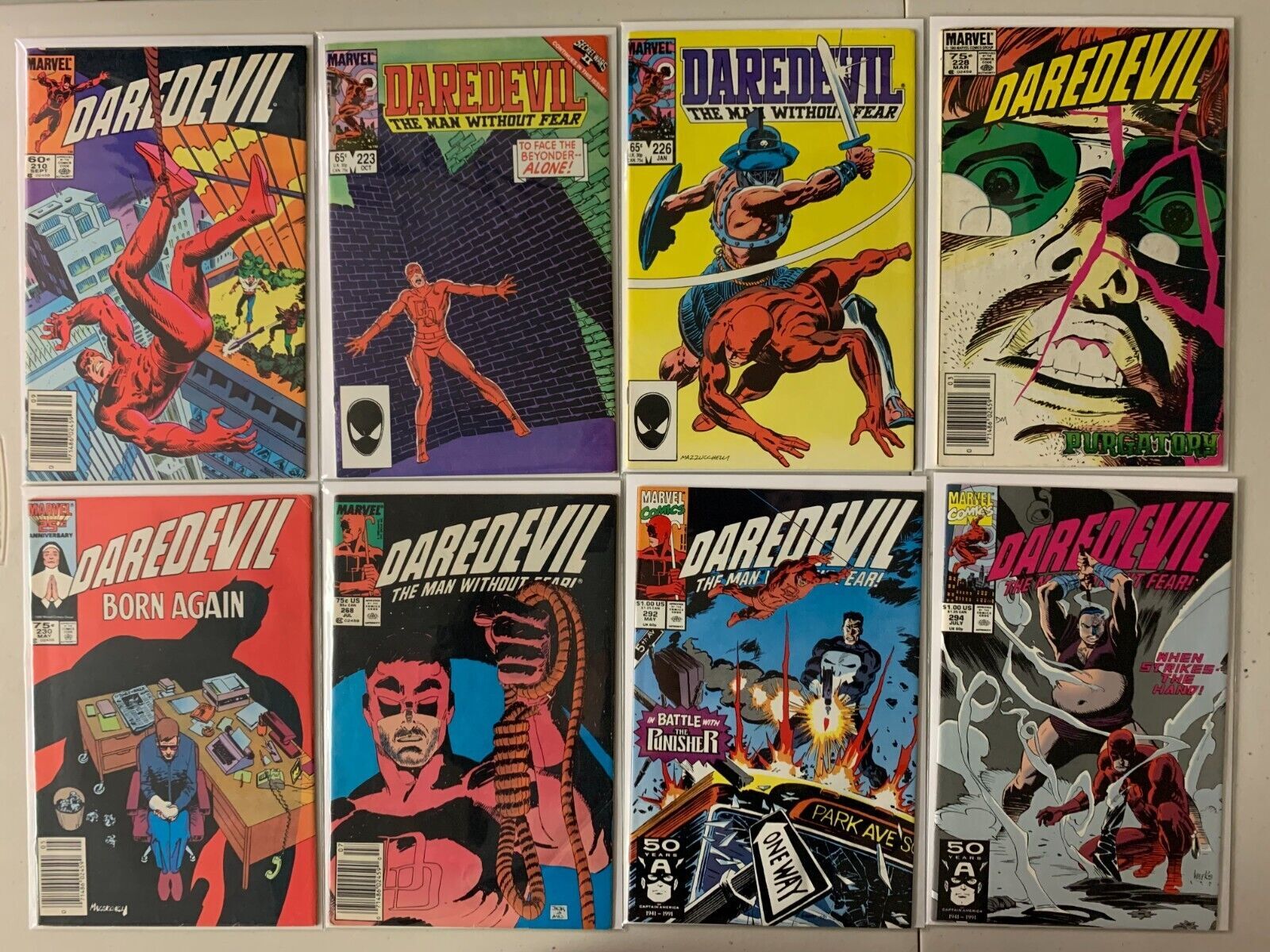 Daredevil 1st series comics lot #185-318 34 diff avg 6.0 (1982-93 ...