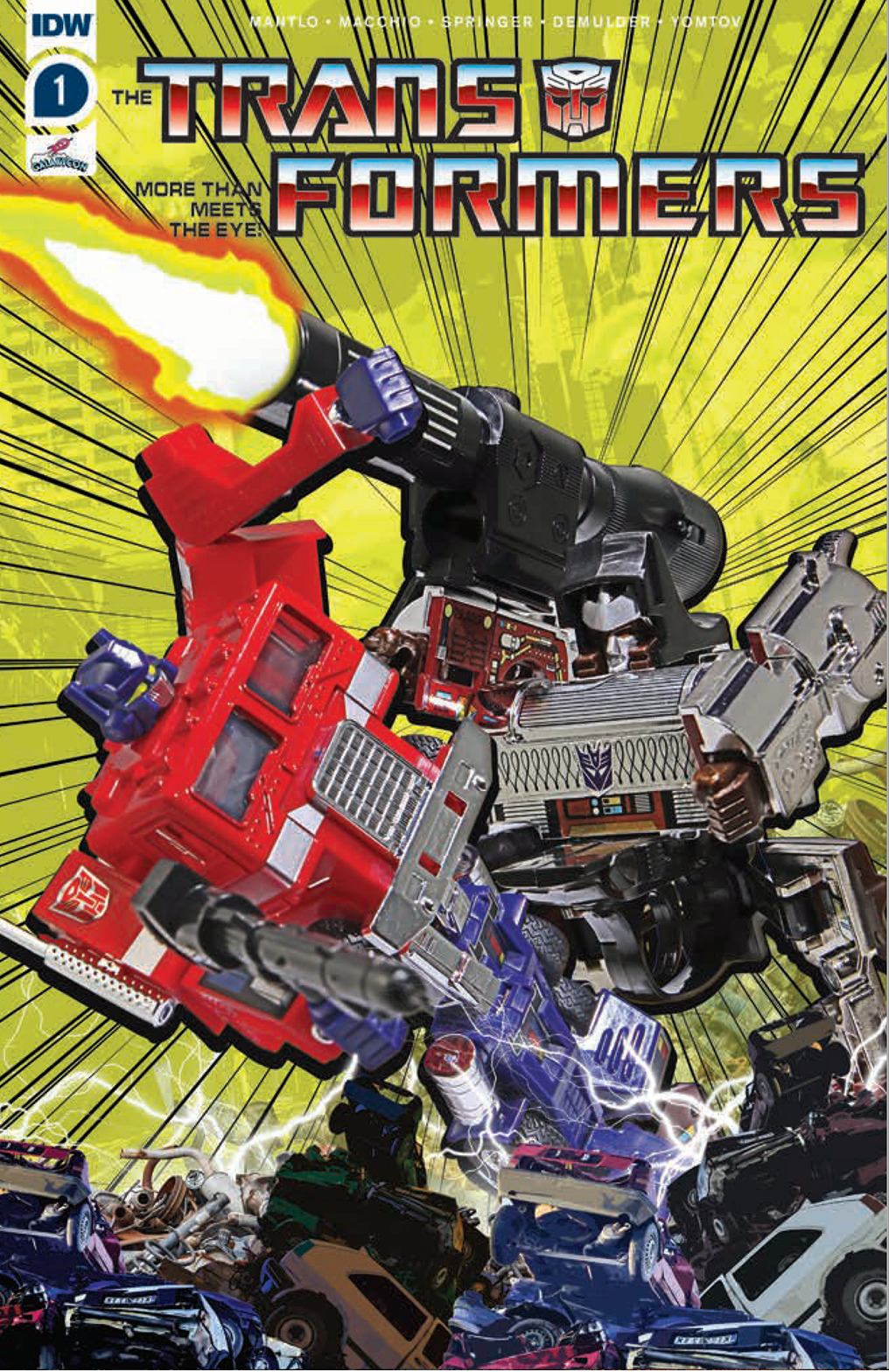 Transformers #1 GalaxyCon Set of 2 signed by Jeff Edwards on Back Cover ...