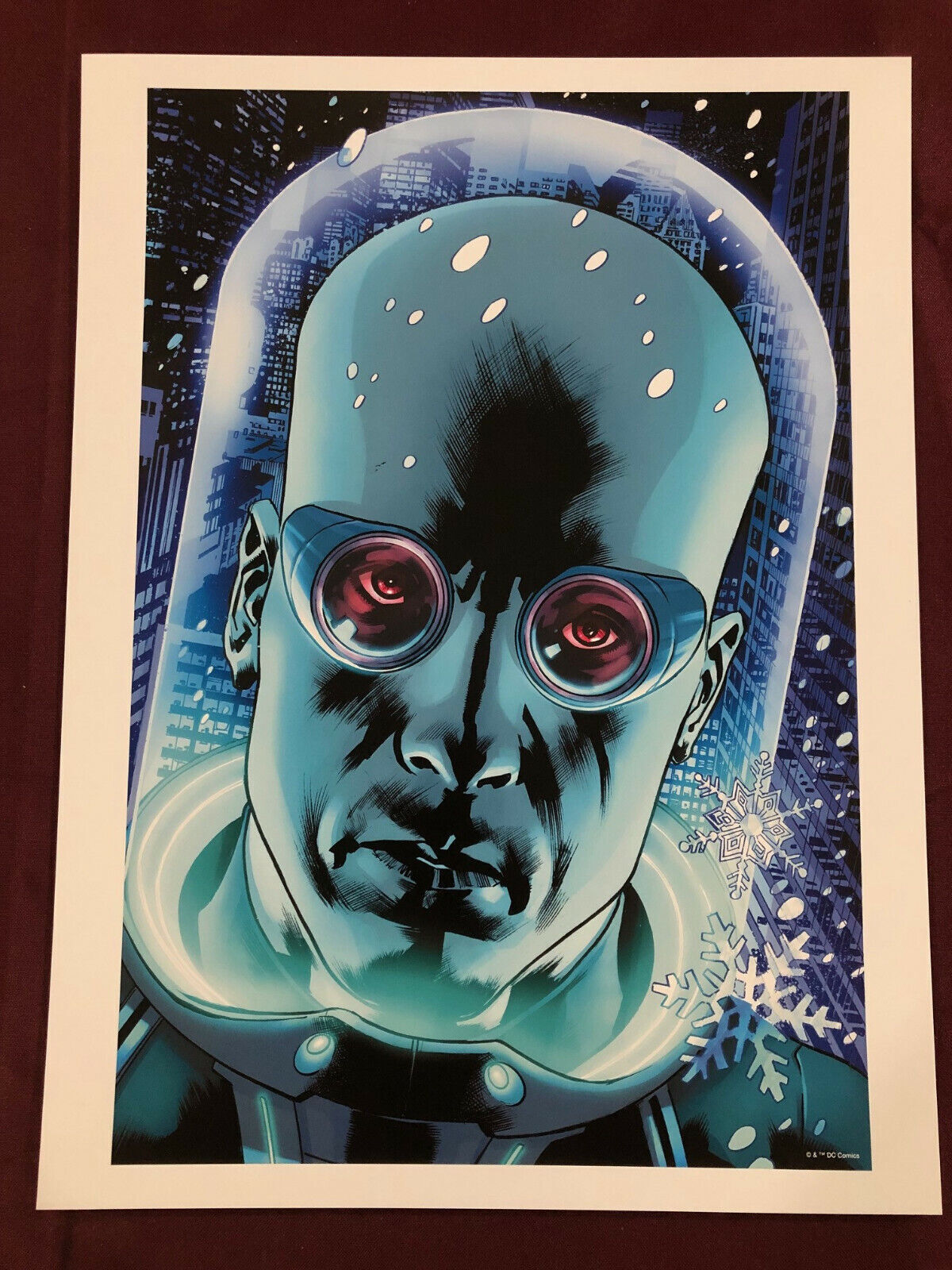 Bryan Hitch Victor MR Freeze Poster 12 X 16" NM Shipped Flat Batman ...