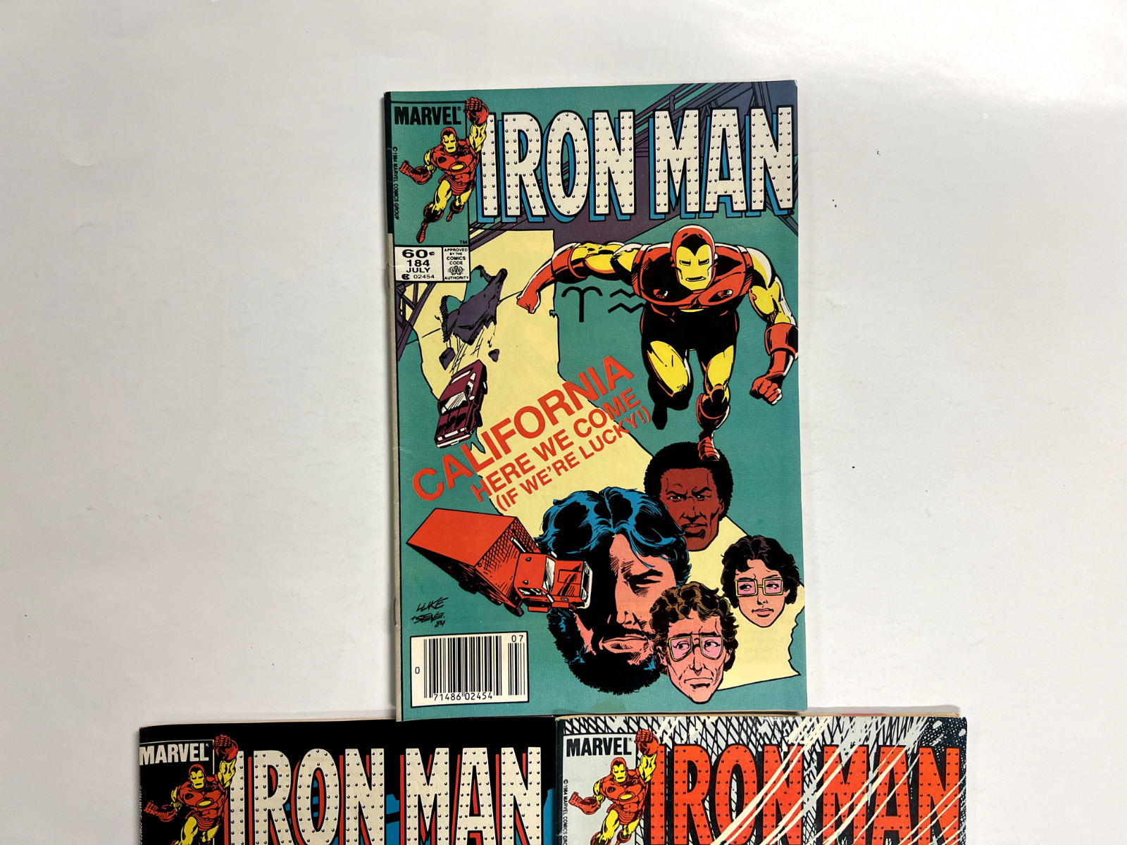 3 Iron-Man Marvel Comic Books #182 183 184 Spiderman Iron-Man Thor 46 ...