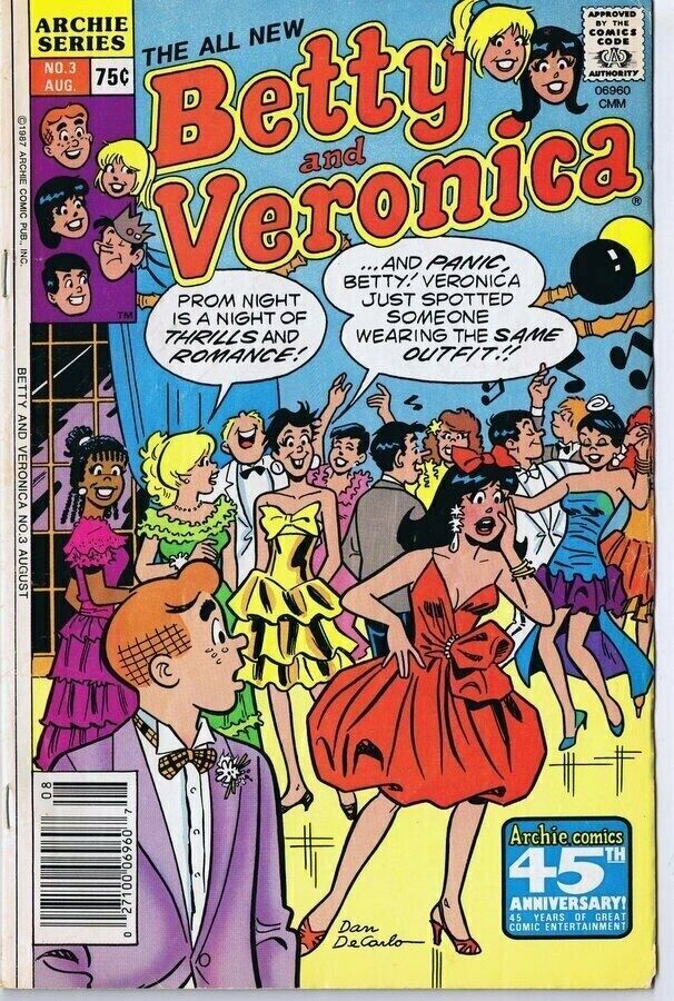 Archie All New Betty and Veronica #3 ORIGINAL Vintage 1987 GGA | Comic ...