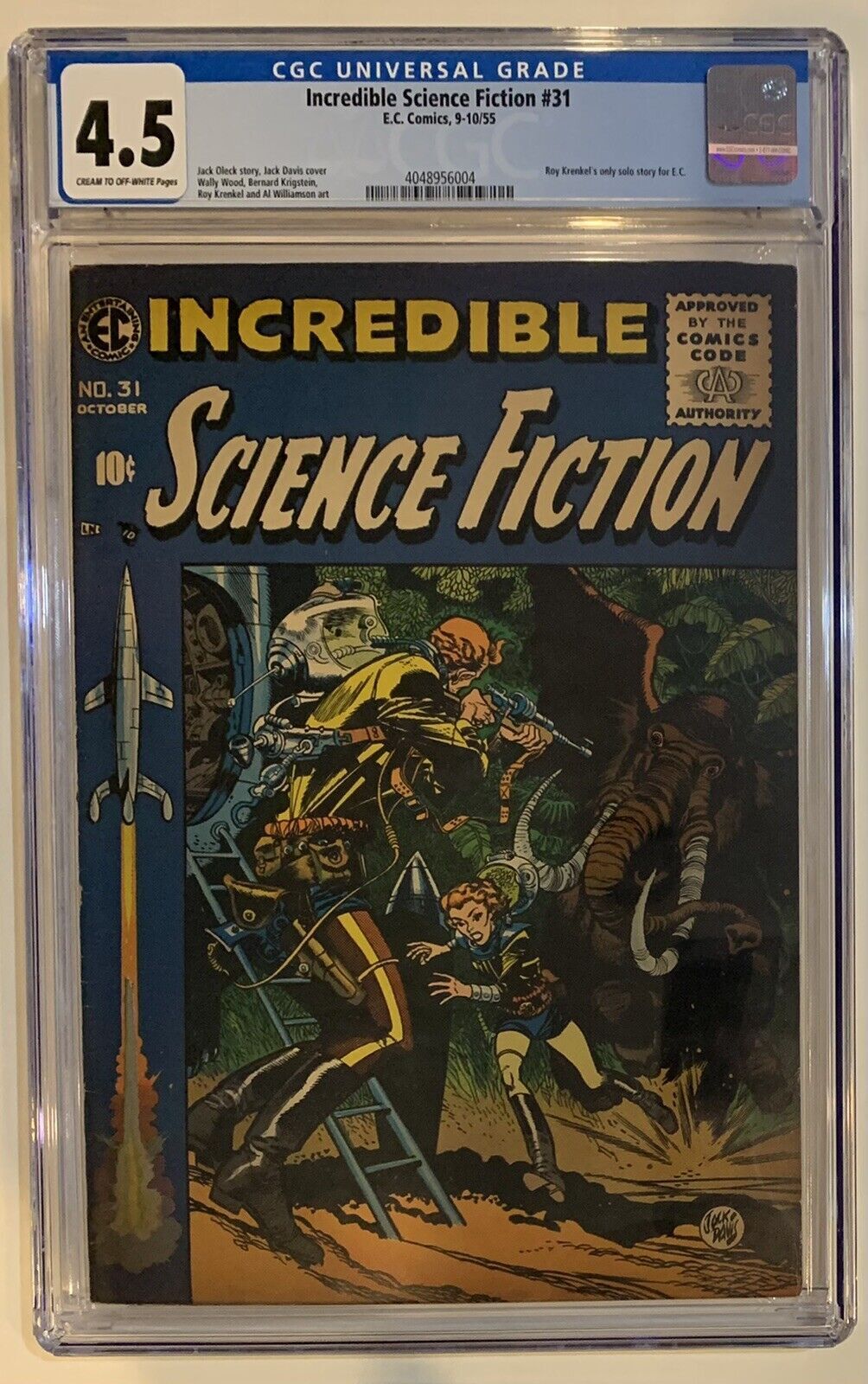 (1955) EC Comics Incredible Science Fiction #31 CGC 4.5 Jack Davis ...