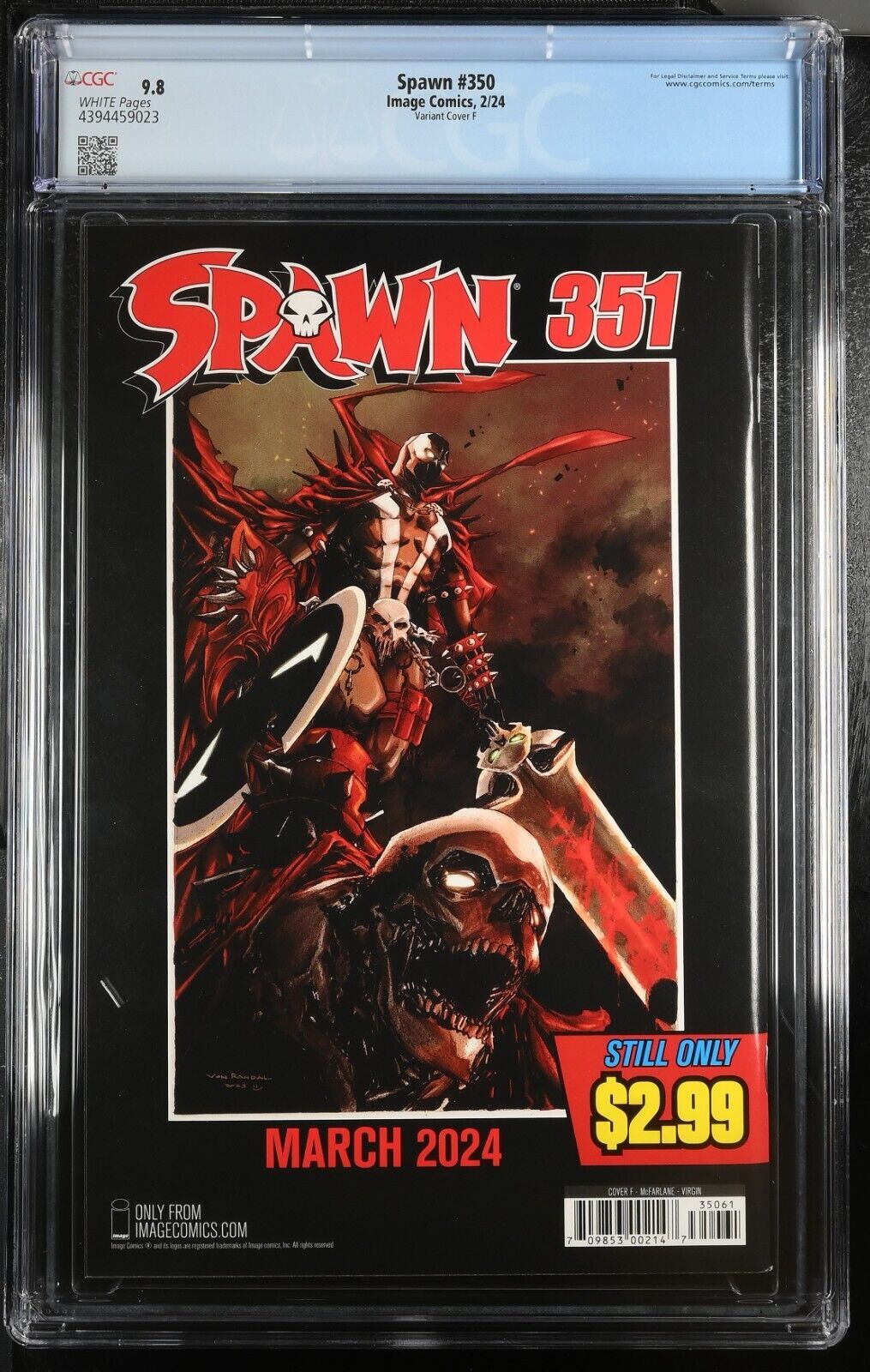 Spawn 350 CGC 9.8 1st New Ruler of Hell McFarlane Virgin Sketch Cover ...