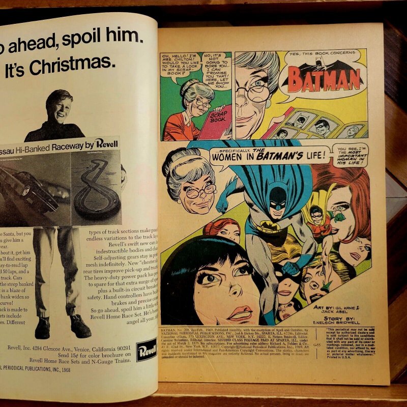 BATMAN #208 VF+ (DC 1968) The Women in Batmans Life (Catwoman, Lois ...